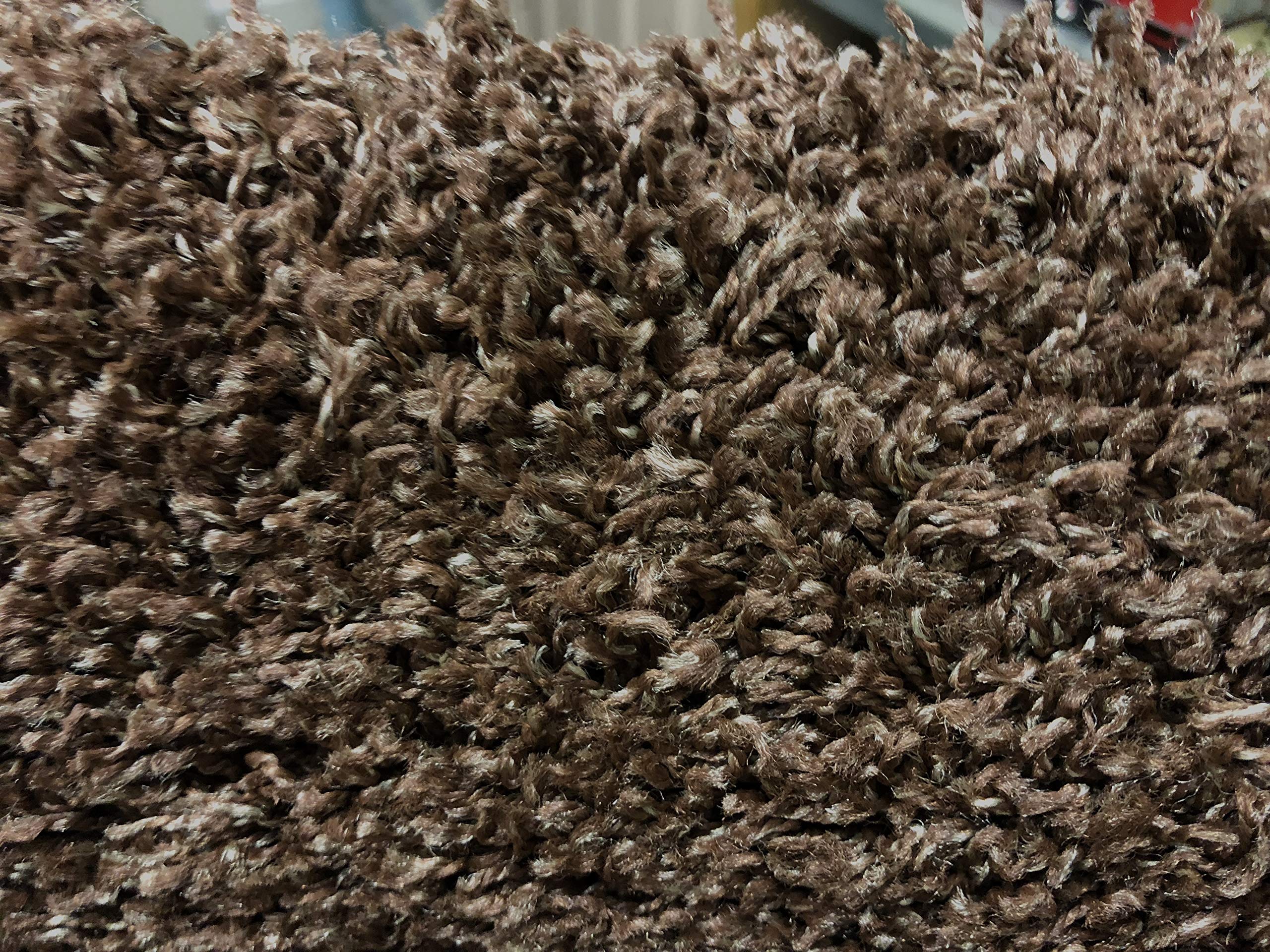 Buy SrS Rugs® Chocolate Brown Shaggy Rug with 50mm Deep Soft Pile for ...