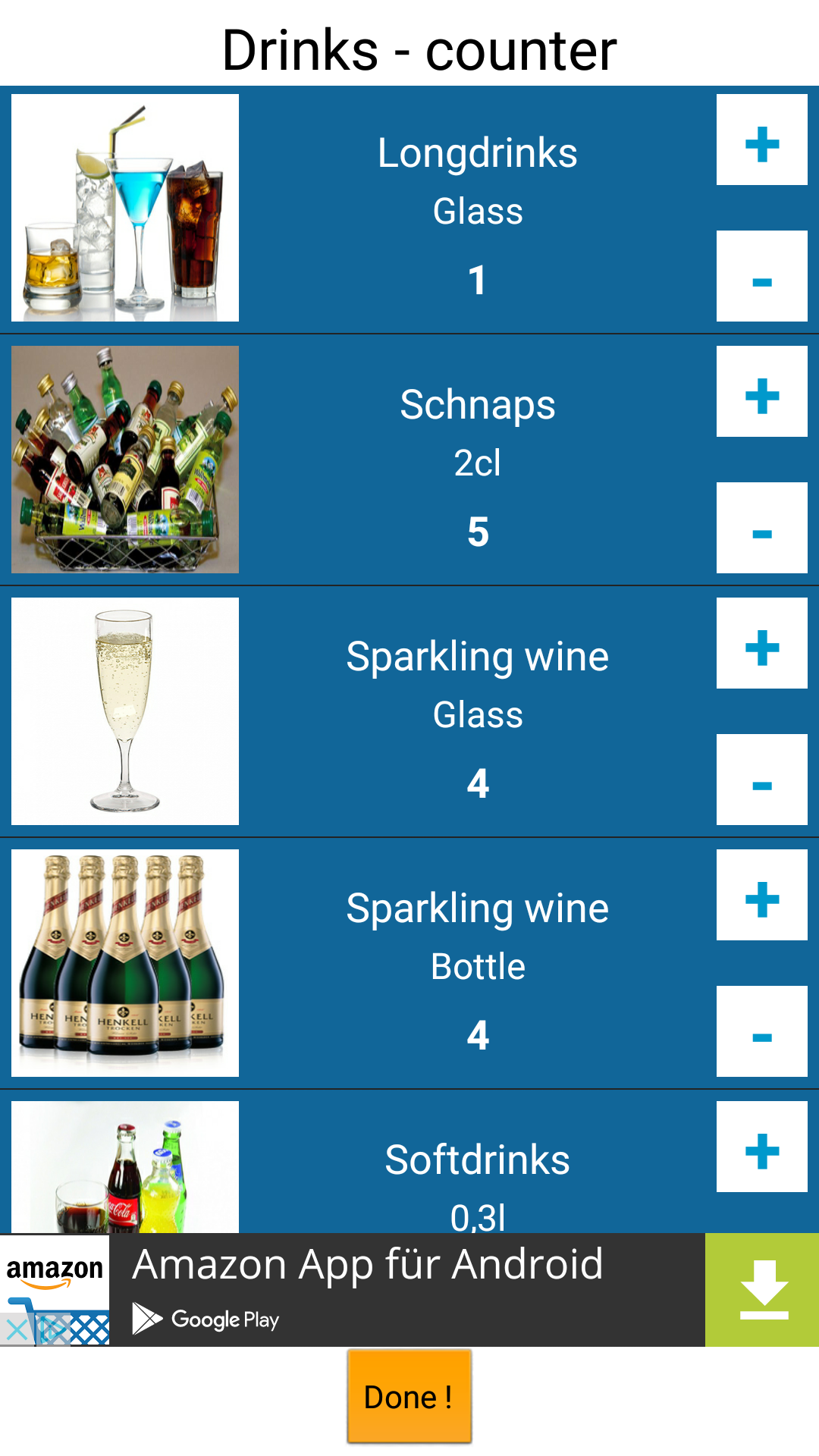 Drinks - counter - App on Amazon Appstore