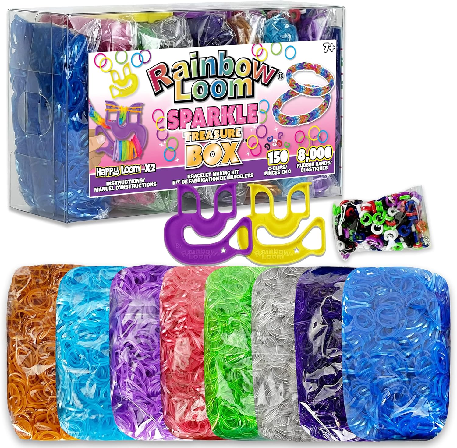Amazon.com: Rainbow Loom® Treasure Box Sparkle Edition, 8,000 Rubber ...