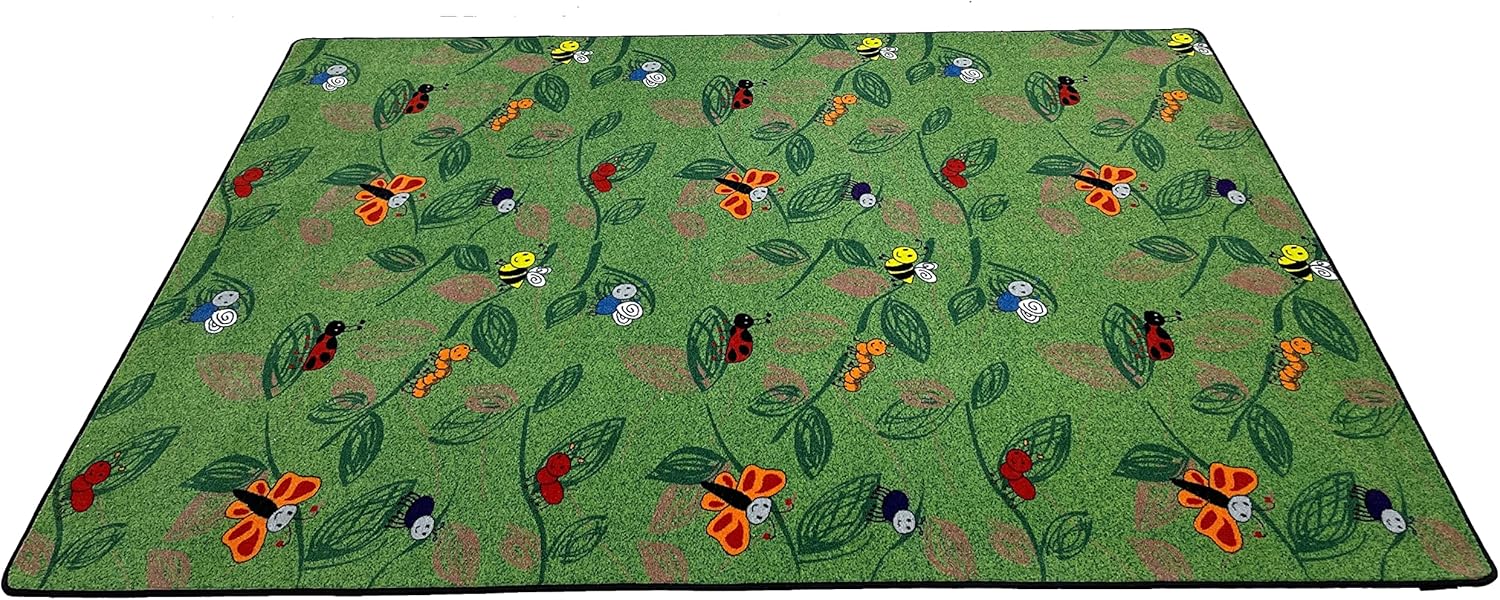 Amazon.com: KidCarpet.com Buzzy Bugs Nylon Area Rug,12' x 6 ...