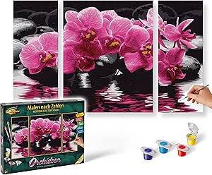 Schipper 609260603 Malen nach Zahlen, Orchideen - Bilder malen für Erwachsene, inklusive Pinsel ...