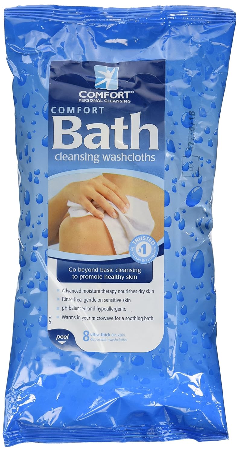 Amazon.com: Comfort Bath Cleansing Washcloths 8-Count : Health & Household