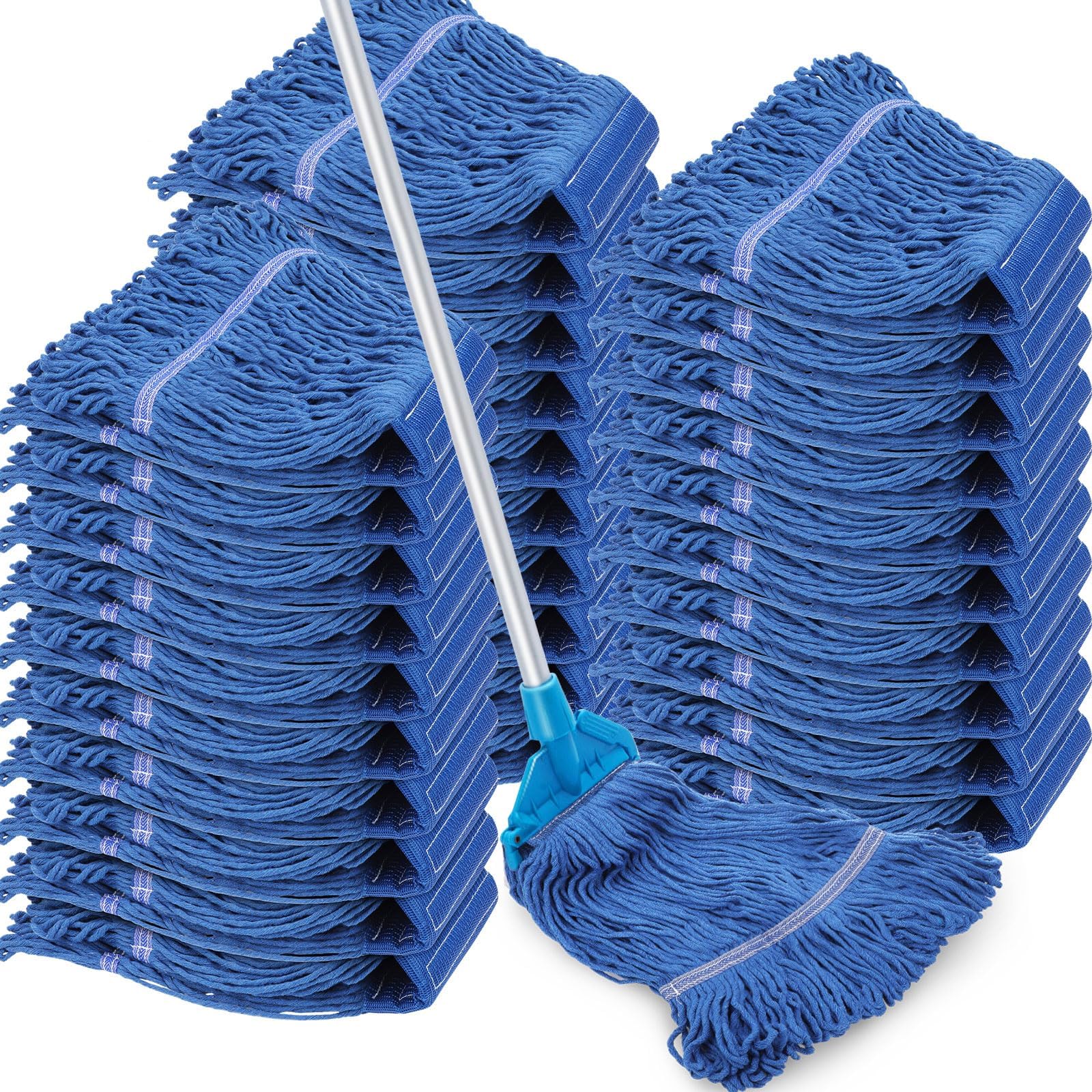 Amazon.com: Mop Head Replacement Commercial Heavy Duty String Blue Wet ...