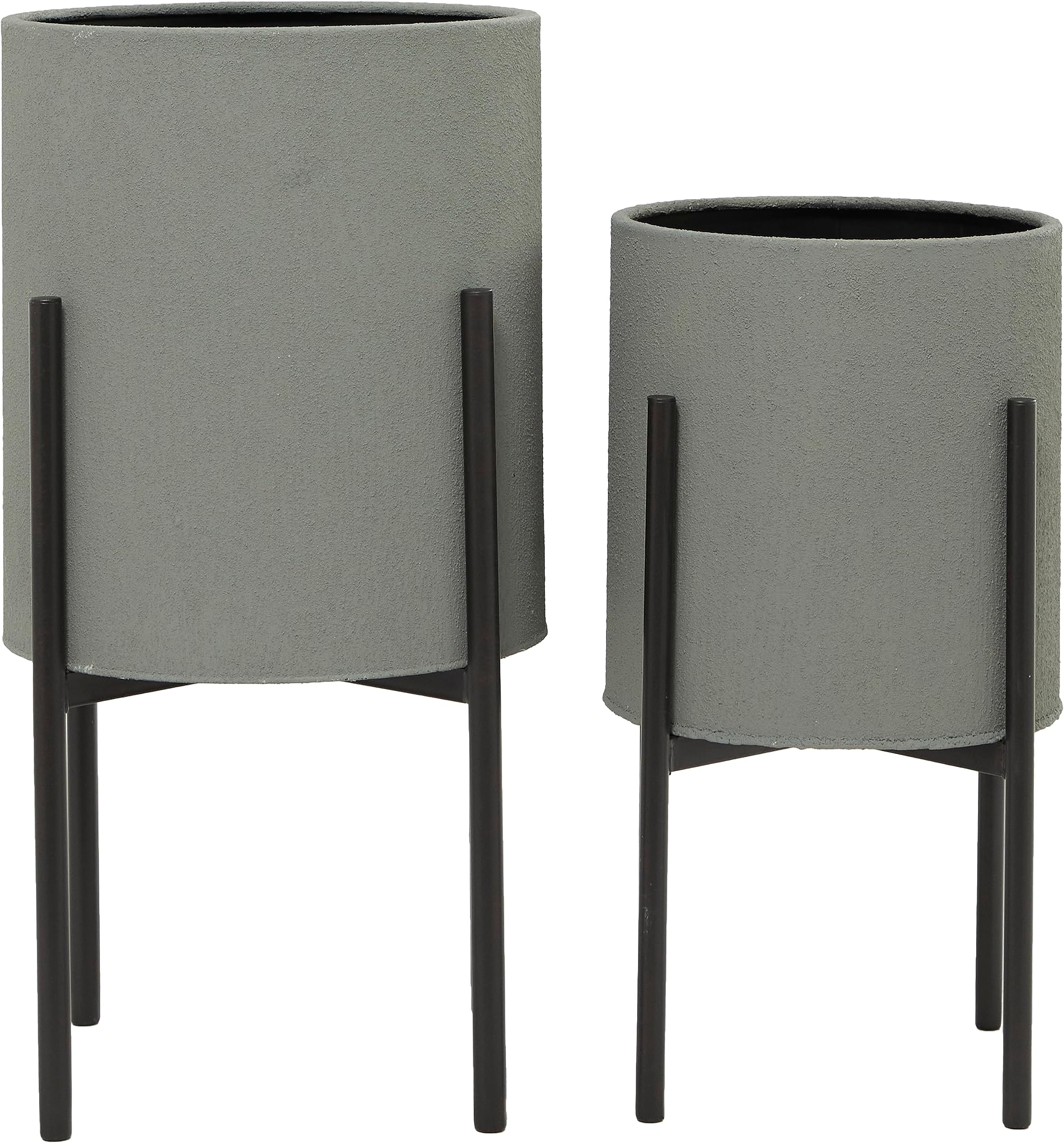Amazon.com: Deco 79 Metal Indoor Outdoor Planter Textured Exterior ...