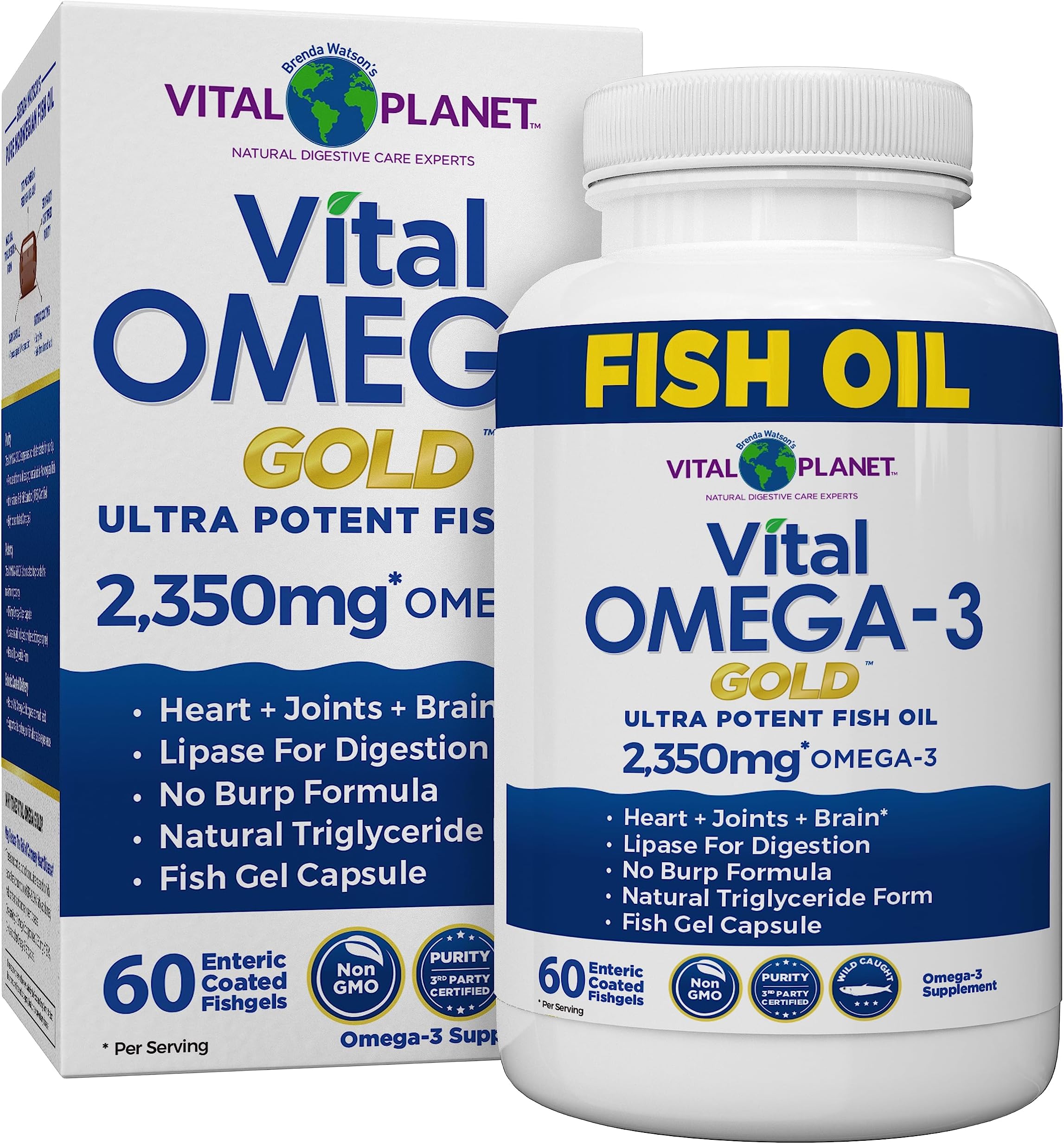 Amazon.com: Vital Planet - Vital Omega Ultra Potent Wild Caught Omega 3 Fish Oil Supplement with ...