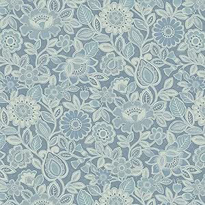 KUKANTST Floral Peel and Stick Wallpaper Boho Flower Contact Paper Blue ...