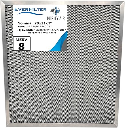 EverFilter 20x21x1 Electro-static Air Filter (1-Ct) AC Furnace Filter ...