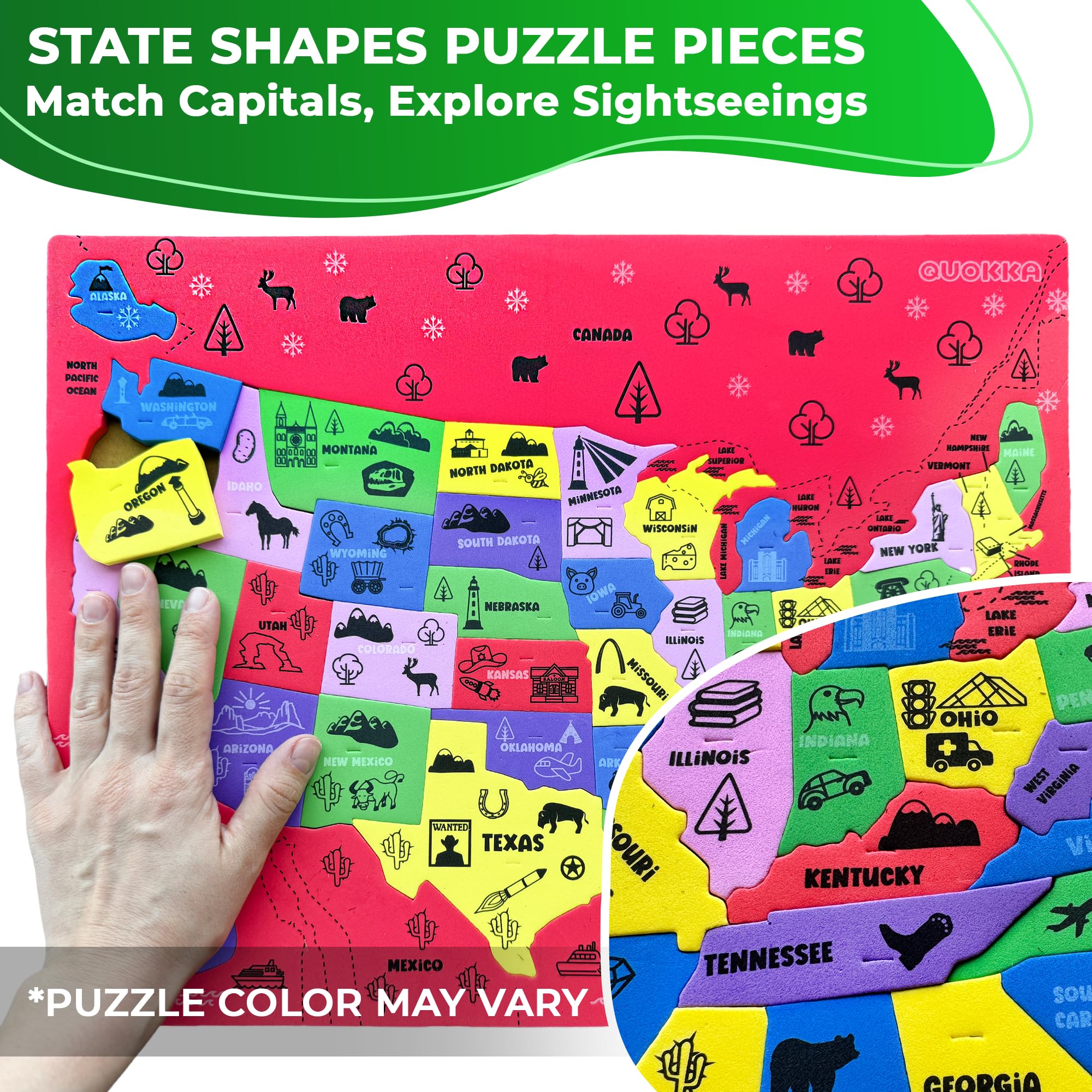 Snapklik.com : Foam Puzzles For Kids Ages 4-6 - Educational Puzzles For ...