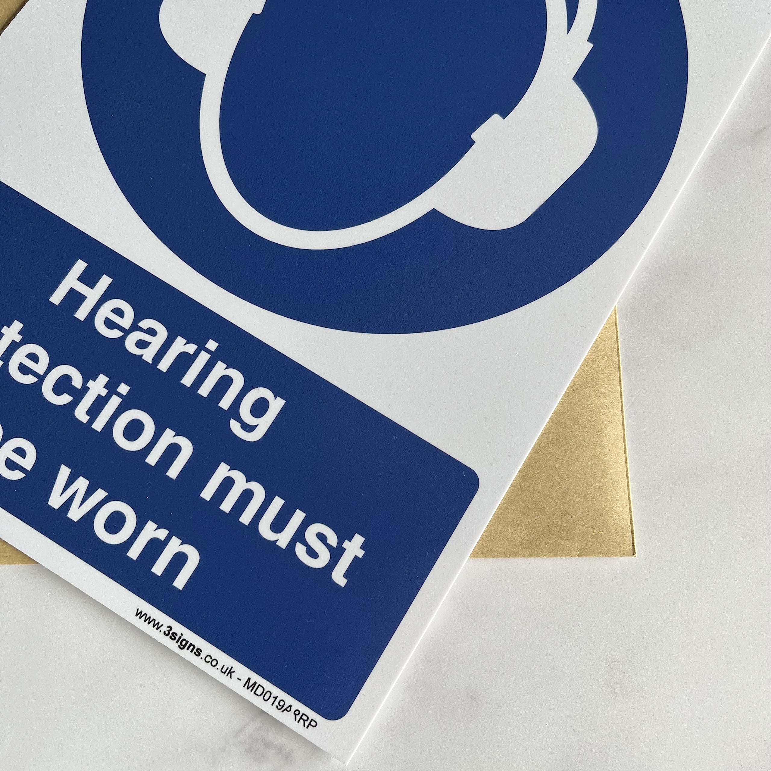 Hearing Protection Must Be Worn Sign – A4 Rigid Plastic Sign ...