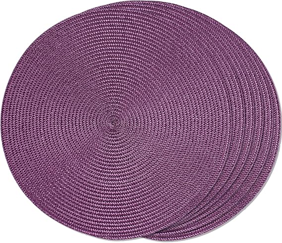 Amazon.com: FunWheat Round Braided Placemats Set of 6 Table Mats for ...