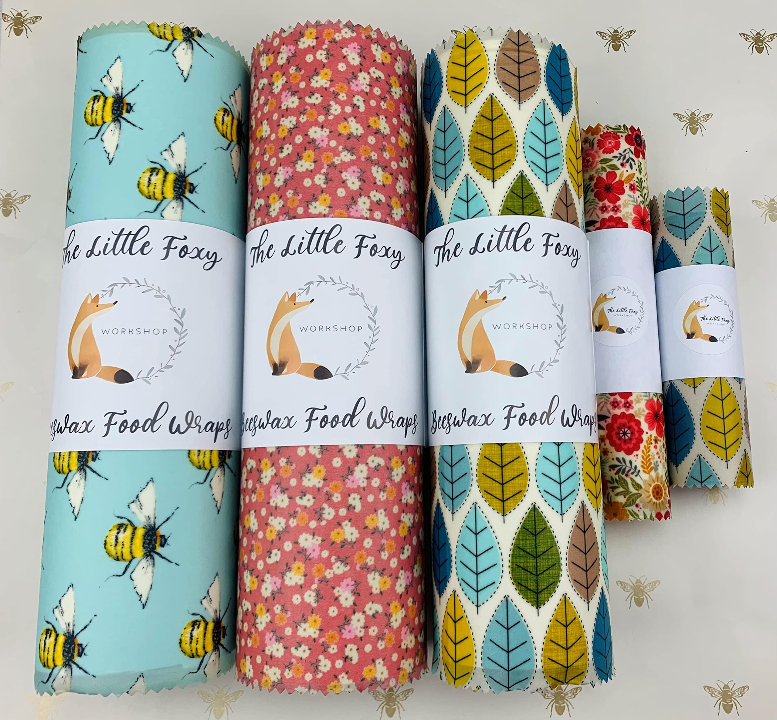 EcoBees Beeswax Food Wrap | Pack of 3 Sizes | Reusable | No Smell ...