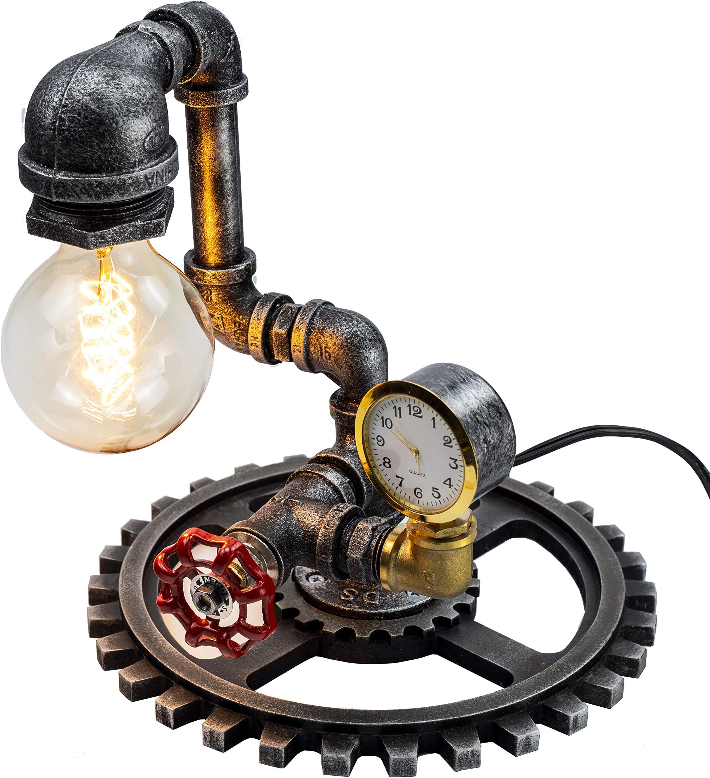 Y-Nut Steam Punk Lamp, Dimmable Loft Style Industrial Vintage Antique ...