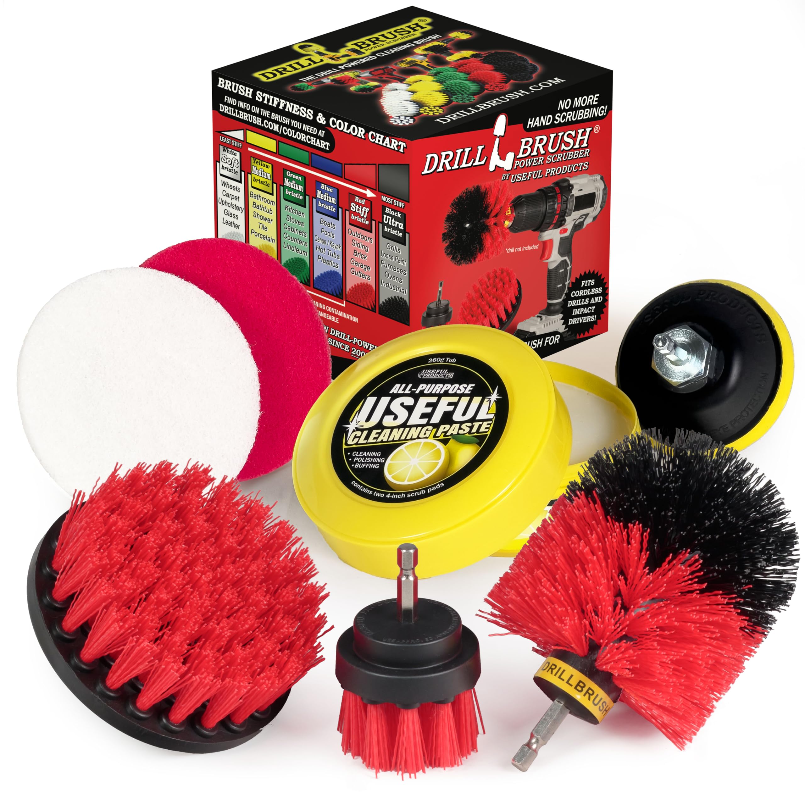 Amazon.com: Heavy Duty Nylon Bristle Brush Cleaning Supplies with All ...