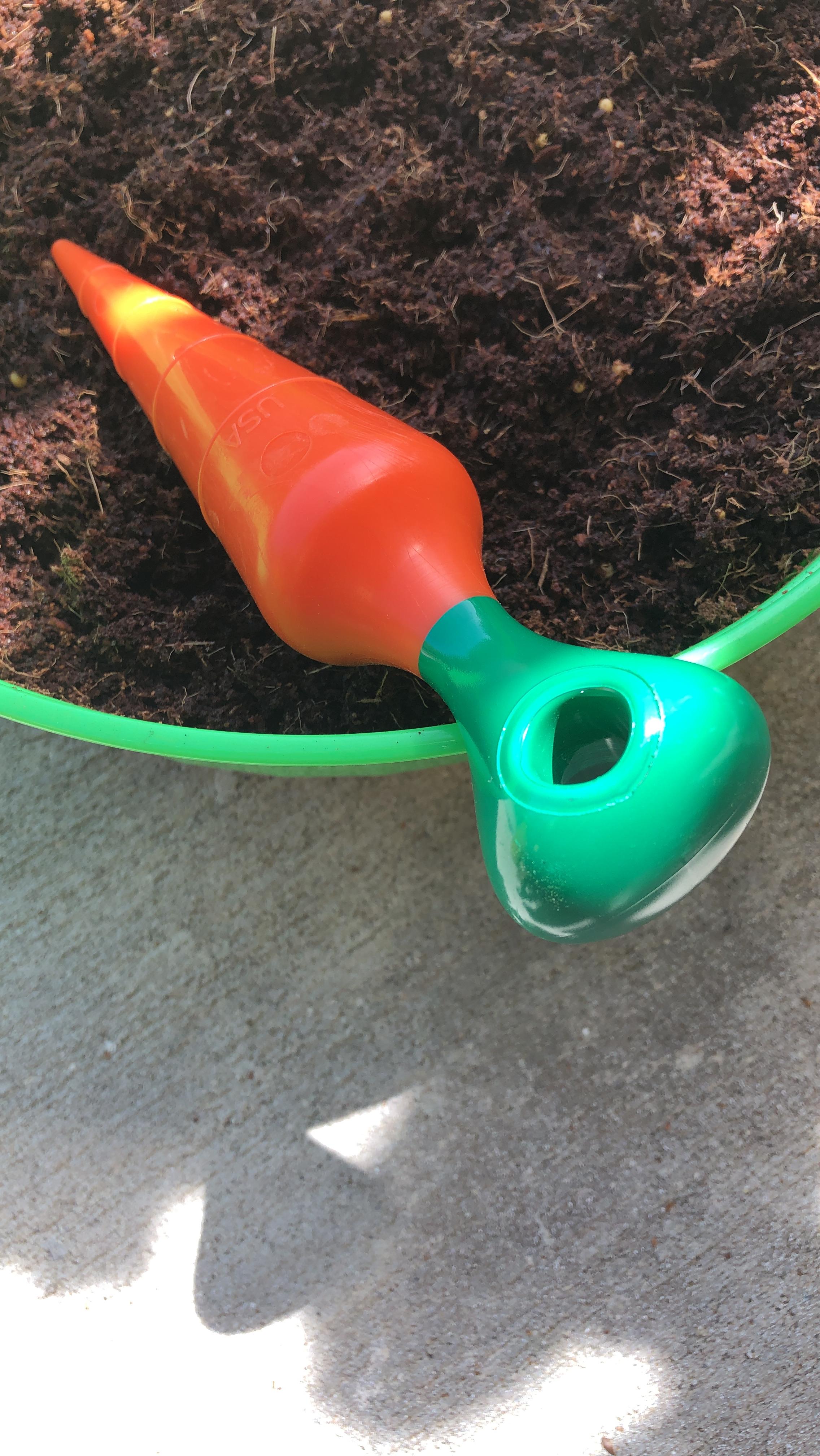 Amazon.com: Dibblet Gardening Planting Tool Dibble Orange Carrot ...