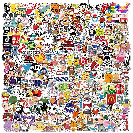 Amazon.com: Cool Sticker 100pcs Random Music Film Vinyl Skateboard ...
