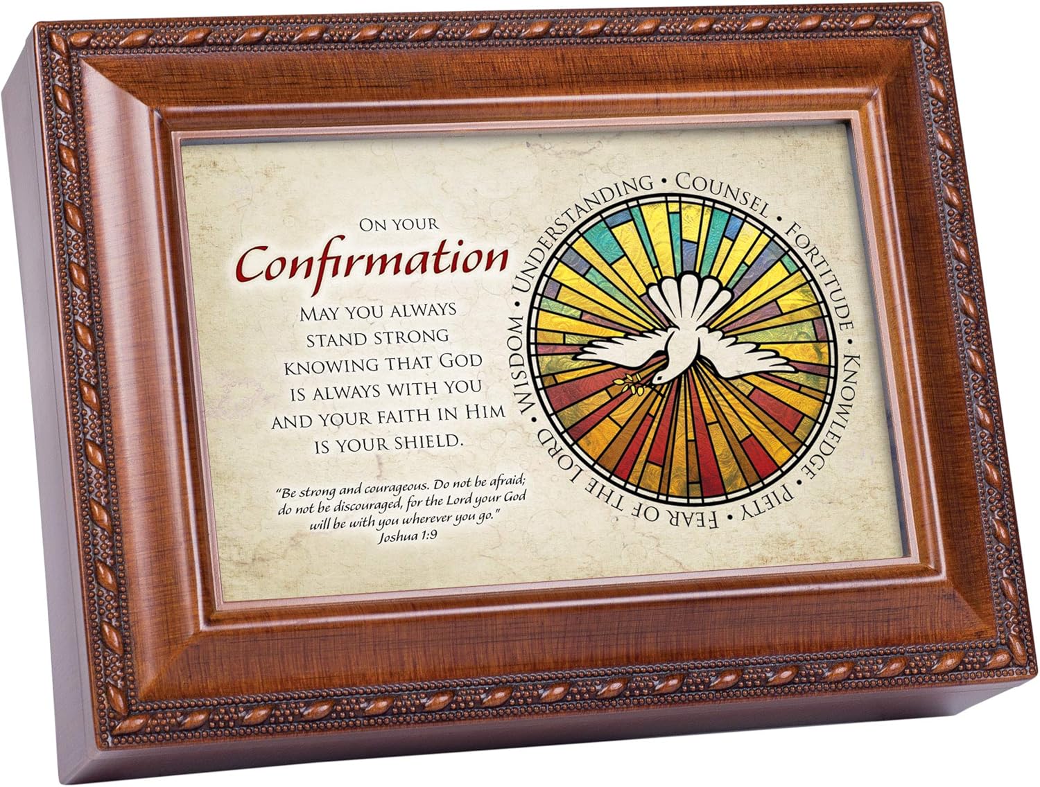 Amazon.com: Cottage Garden Confirmation God with You Woodgrain Rope ...