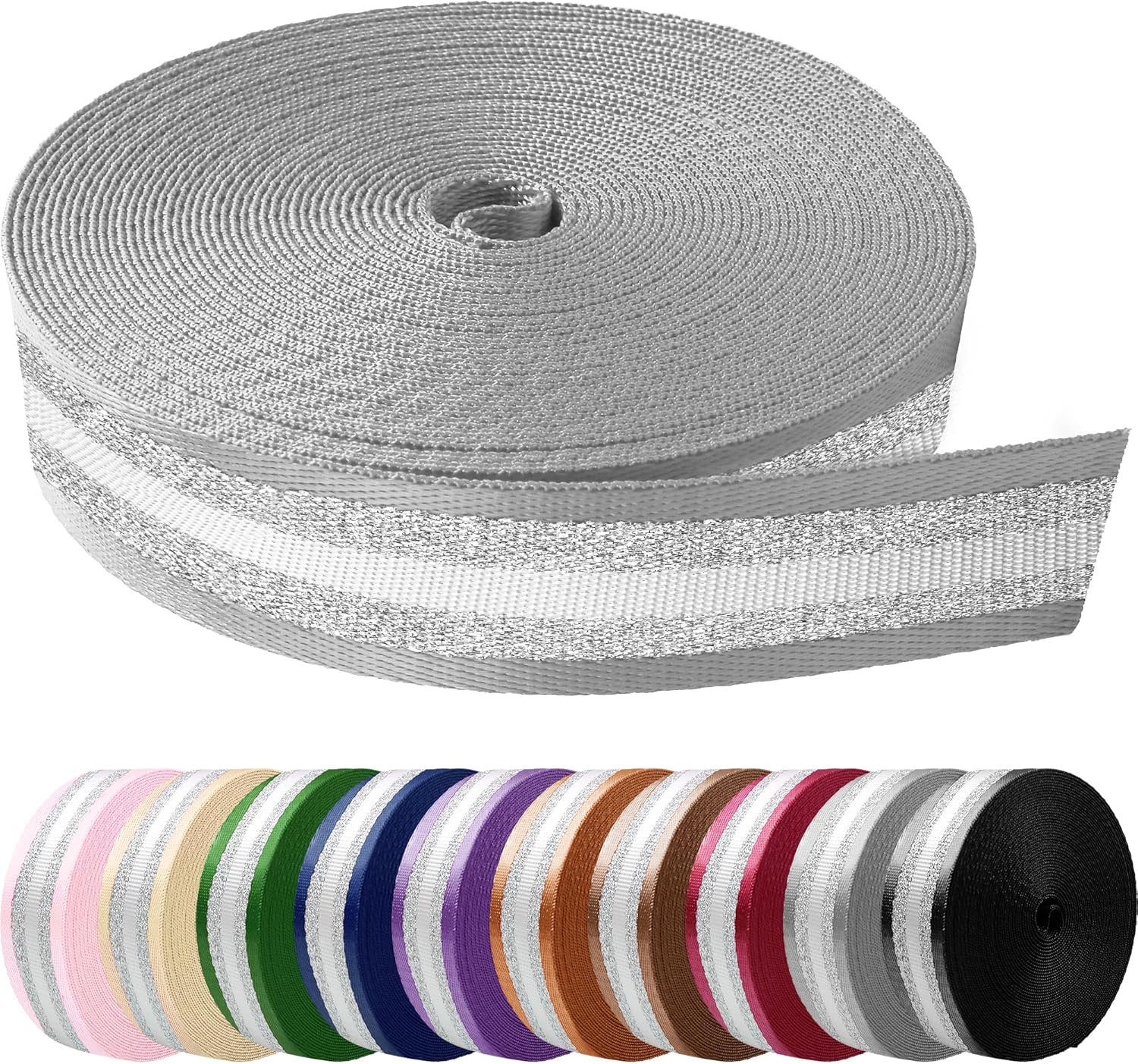 Amazon.com : Grosun 10 Yards Nylon Webbing 1.5 inch Nylon Strap Webbing ...