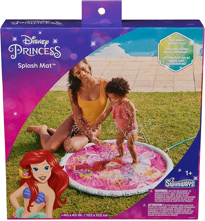 Amazon.com: SwimWays Disney Princess Ariel Splash Mat, Kids Splash Pad ...