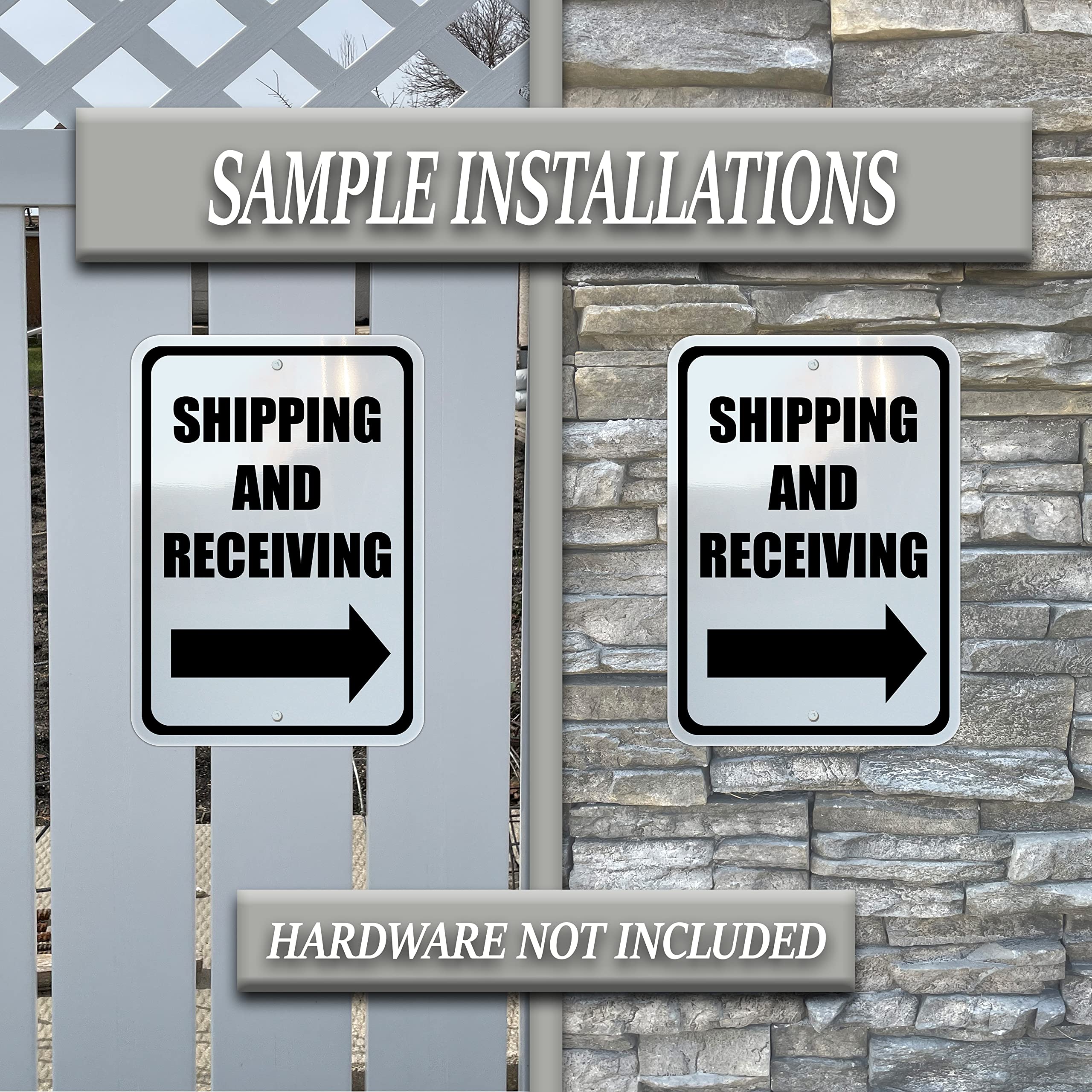 Facility Signage Shipping And Receiving Sign - 10x14 Inch Black On ...
