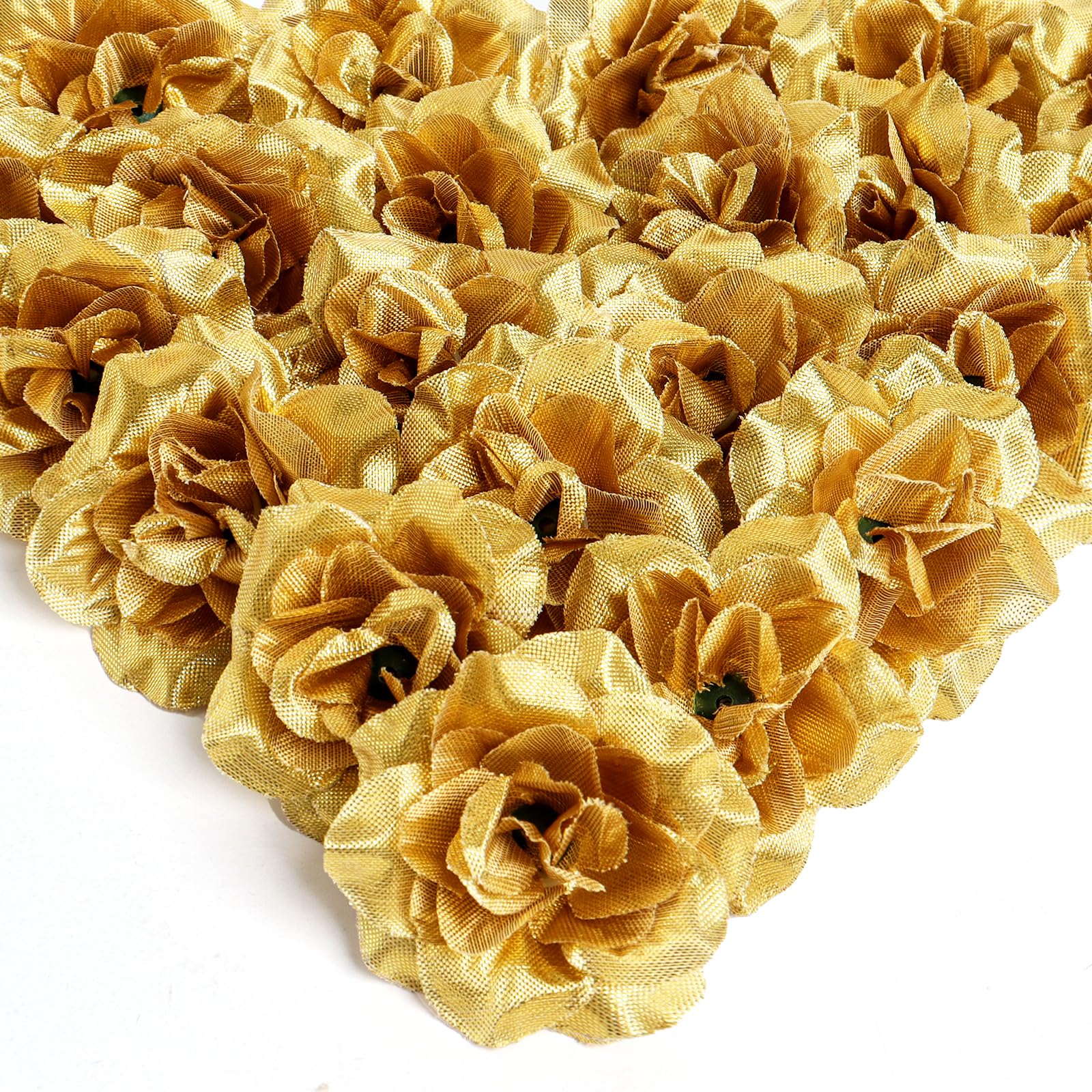 Amazon.com: HAPY SHOP Gold Fake Flowers 36 Pieces Gold Silk Flowers ...