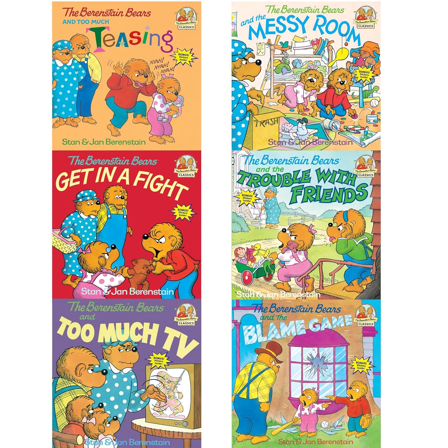Berenstain Bears Set: Trouble with Friends / Berenstain Bears Too Much ...