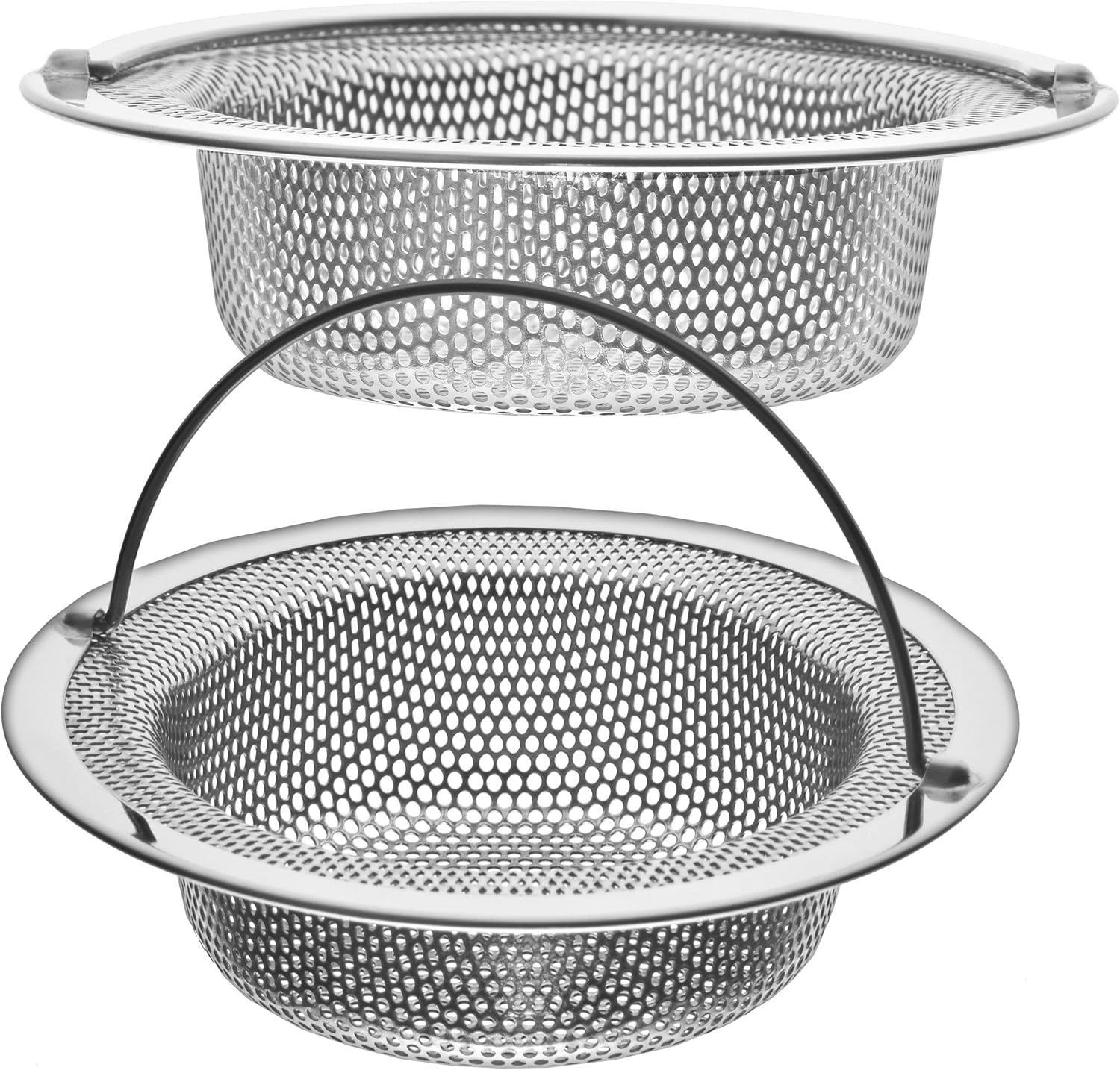 2 Pack - 4.5" Top / 3" Basket - Kitchen Sink Drain Strainer Stainless ...