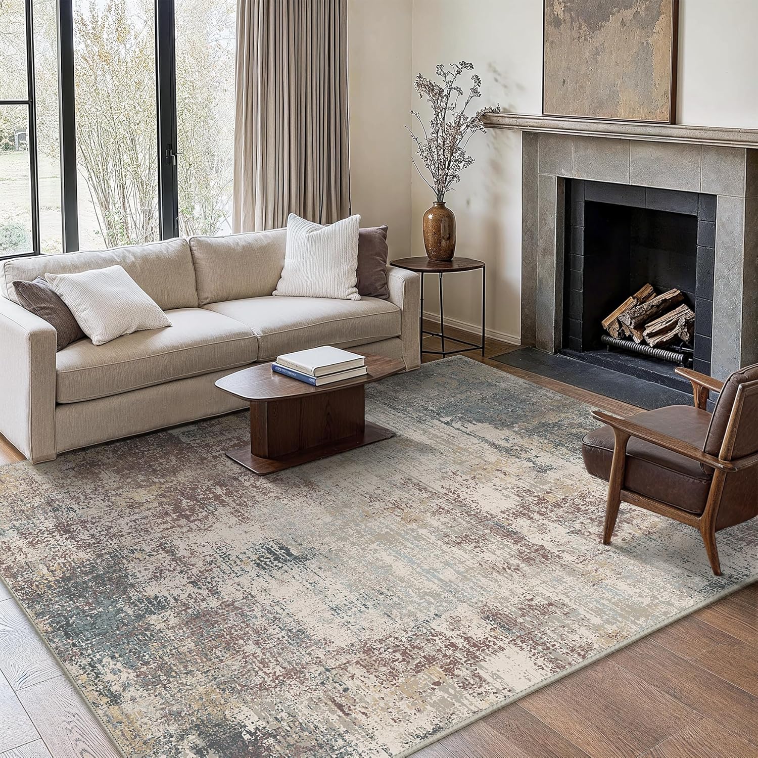 BEIMO Modern Abstract Area Rugs 8x10 for Living Room Bedroom, Machine ...