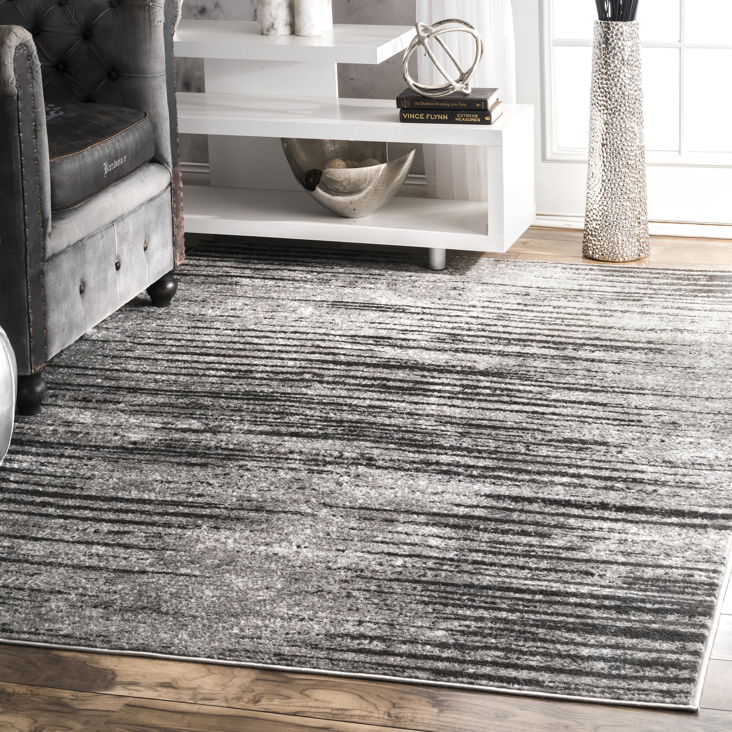 nuLOOM Contemporary Faded Elsa Accent Rug, 2x3, Grey
