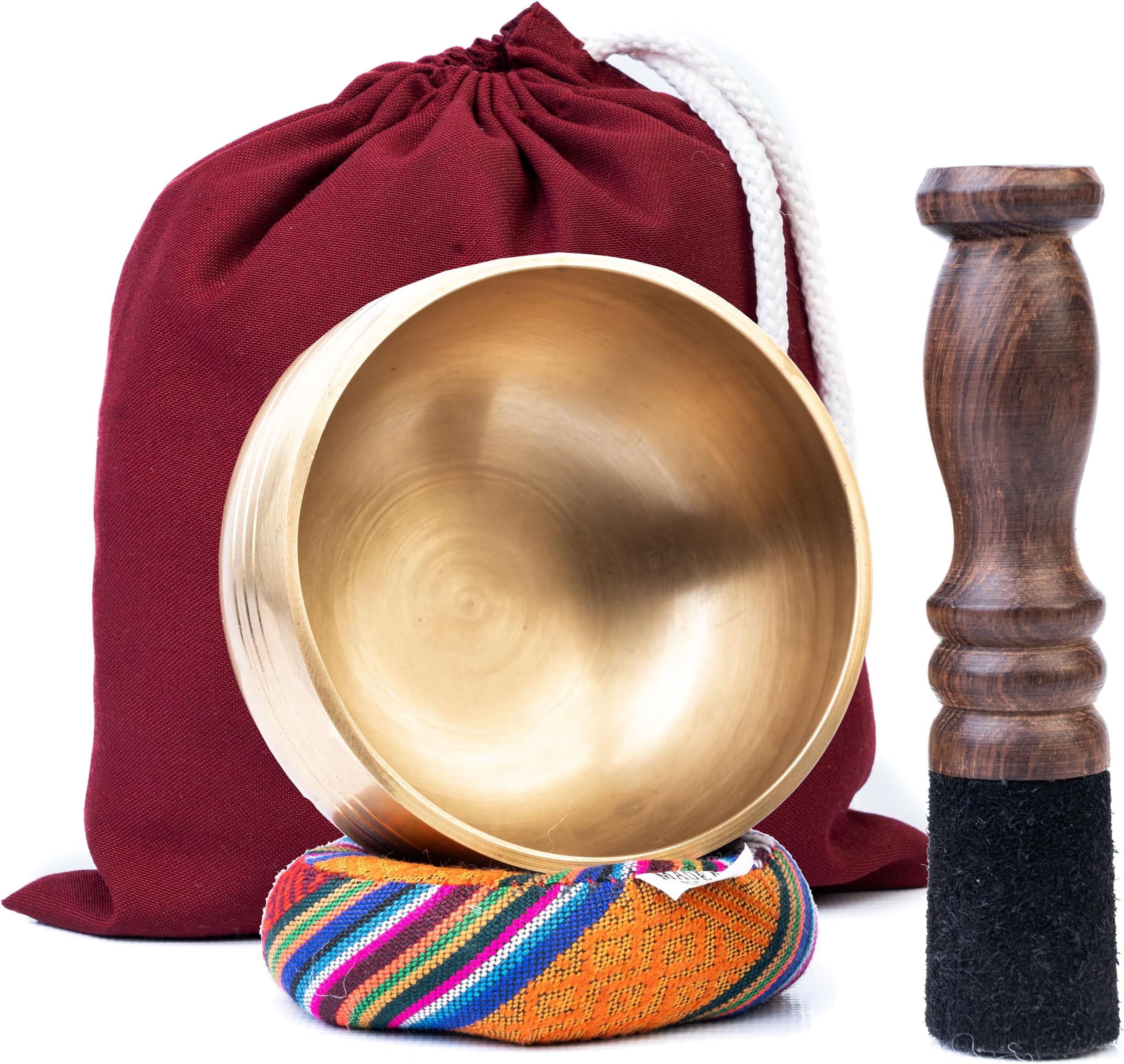 Amazon.com: Authentic Tibetan Singing Bowl-Meditation Bowl with Cushion ...