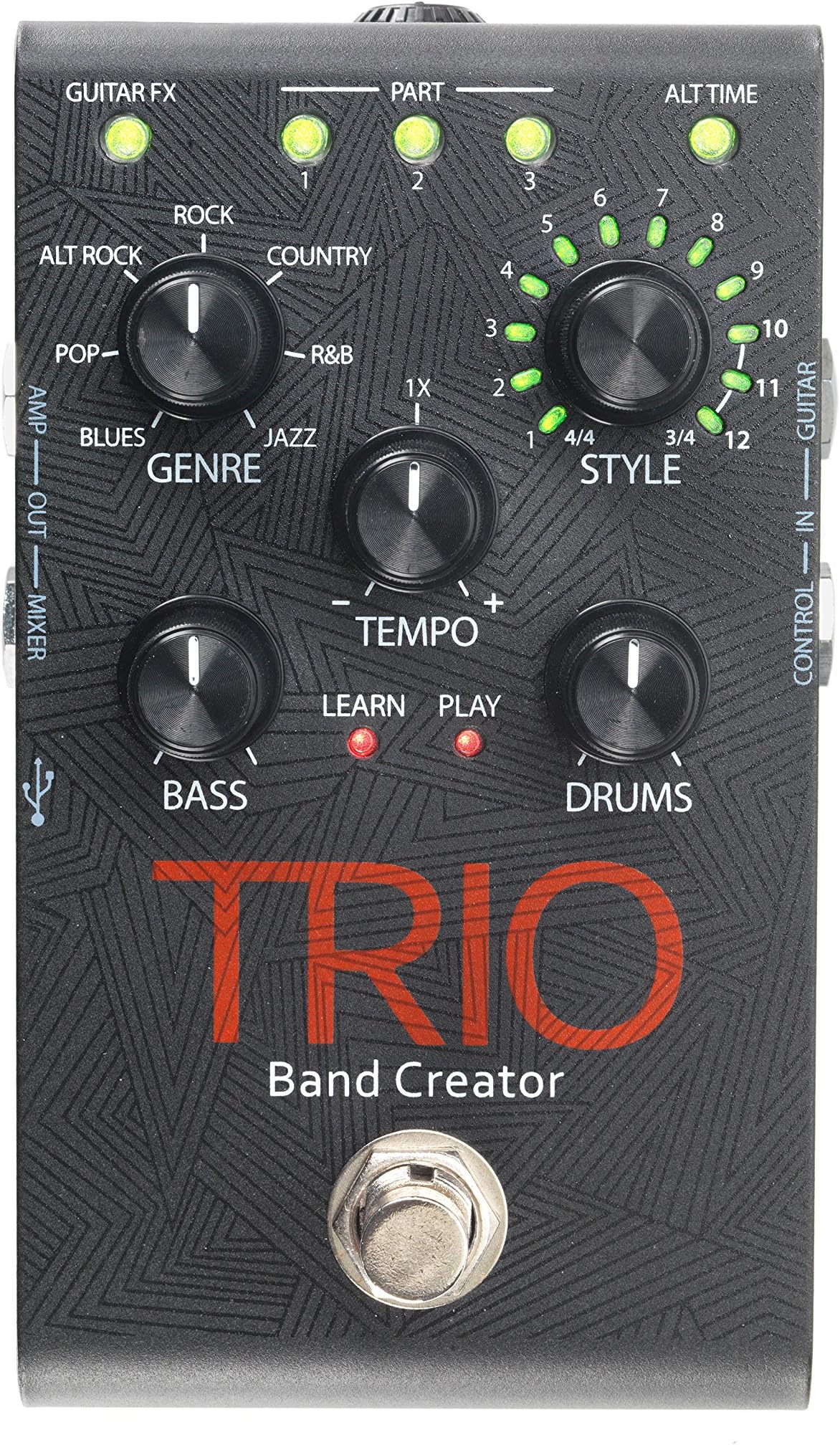 Amazon.com: Digitech TRIO Electric Guitar Multi Effect, Band Creator ...