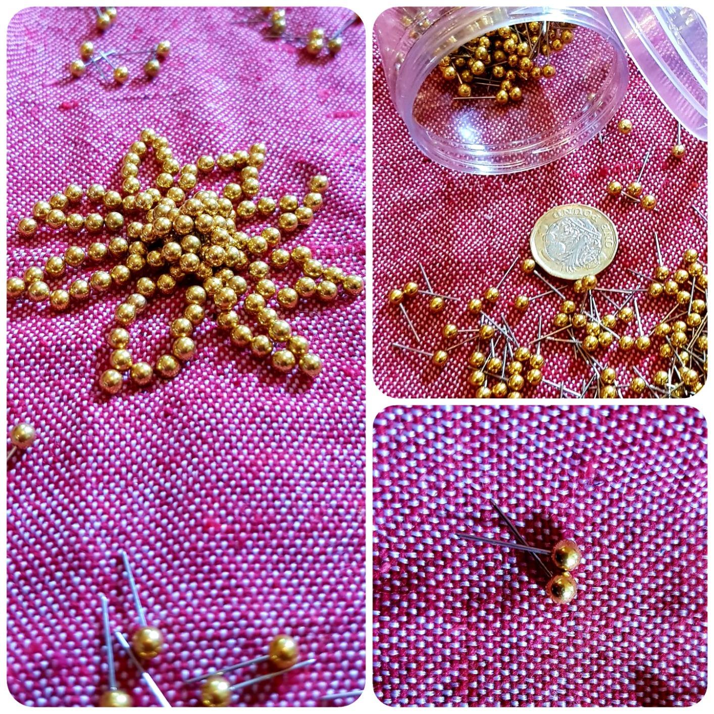 Amazon Basics Map Push Pins, Plastic Head, Steel Point, Gold & Silver ...