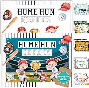 Amazon.com: 48 Pcs Baseball Bulletin Board Decorations Set with ...