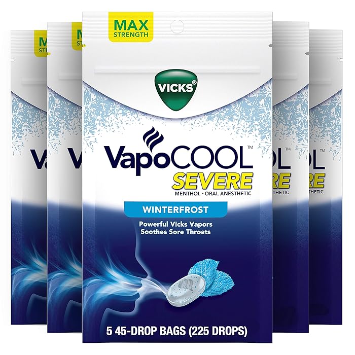 Buy VapoCOOL Severe, Medicated Drops, Menthol Soothes Sore Throat Pain ...
