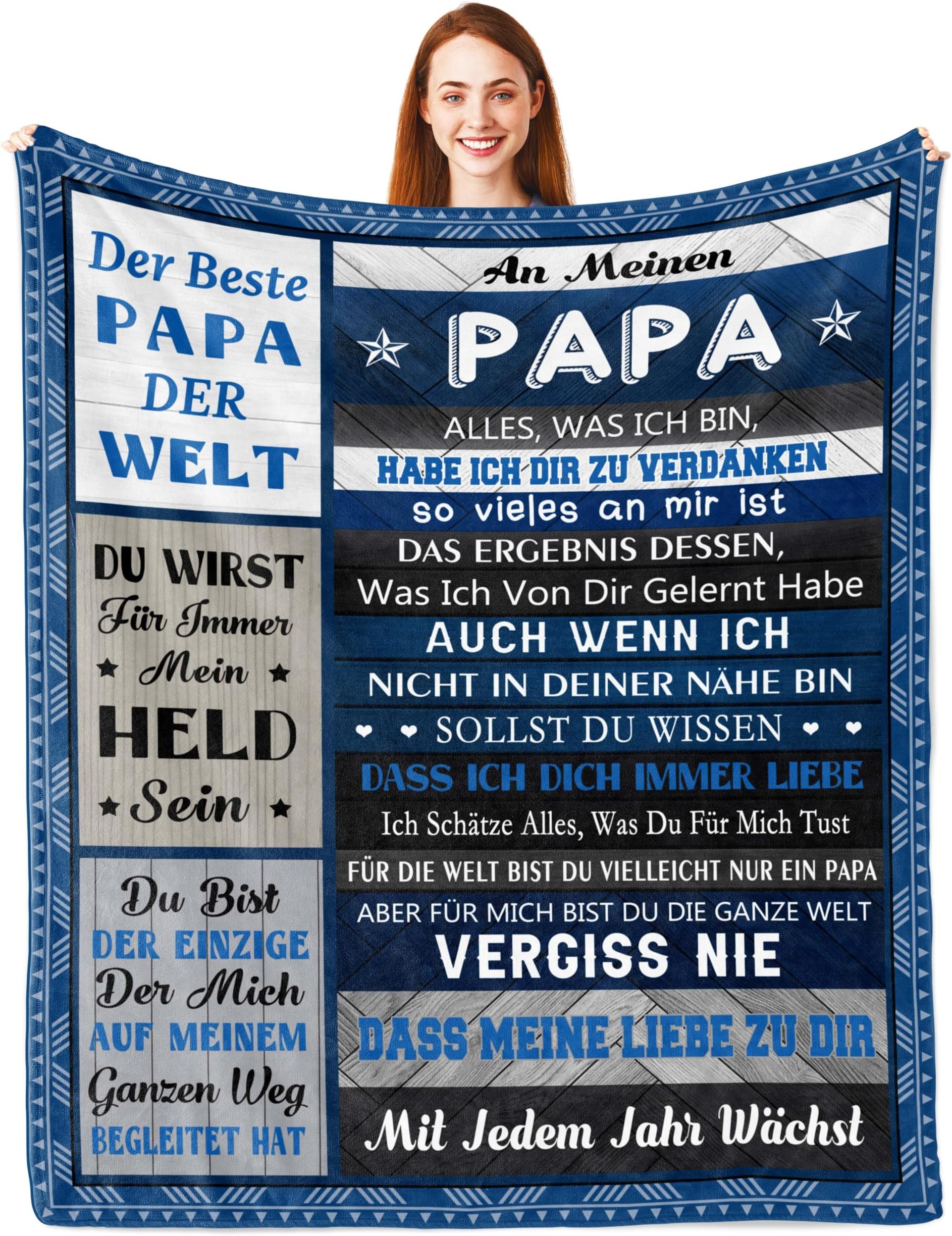 Yasrlvun Papa Geschenk Geburtstag, Geburtstagsgeschenk für Papa, Decke ...