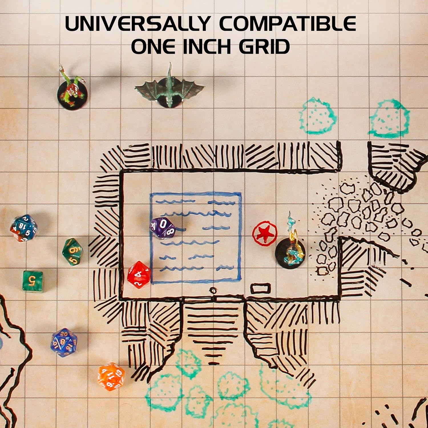 ENHANCE RPG Grid Mat - 24x36 inch Role Playing Game Australia | Ubuy