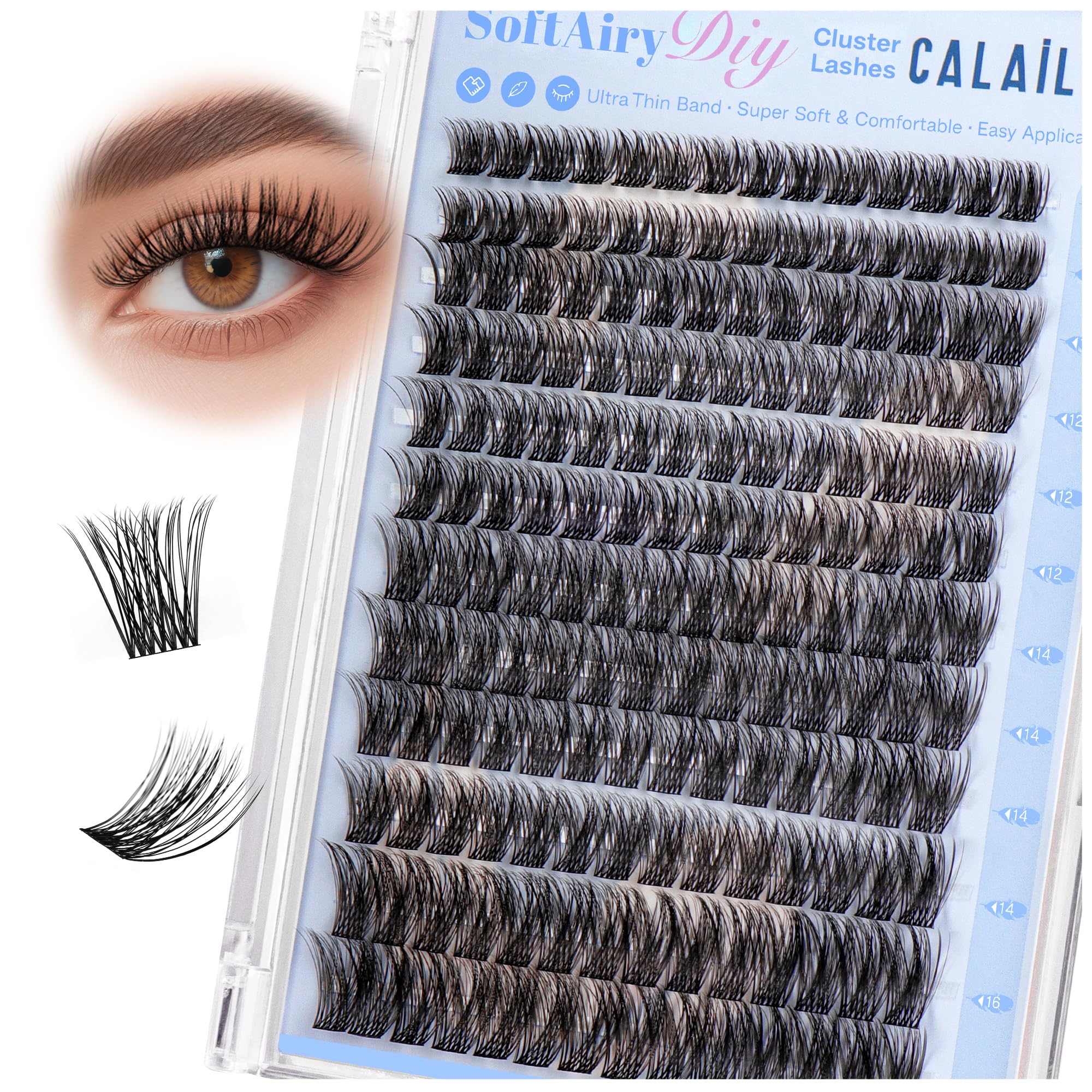 Amazon.com: CALAILIS Lash Clusters DIY Cluster Eyelash Extensions ...