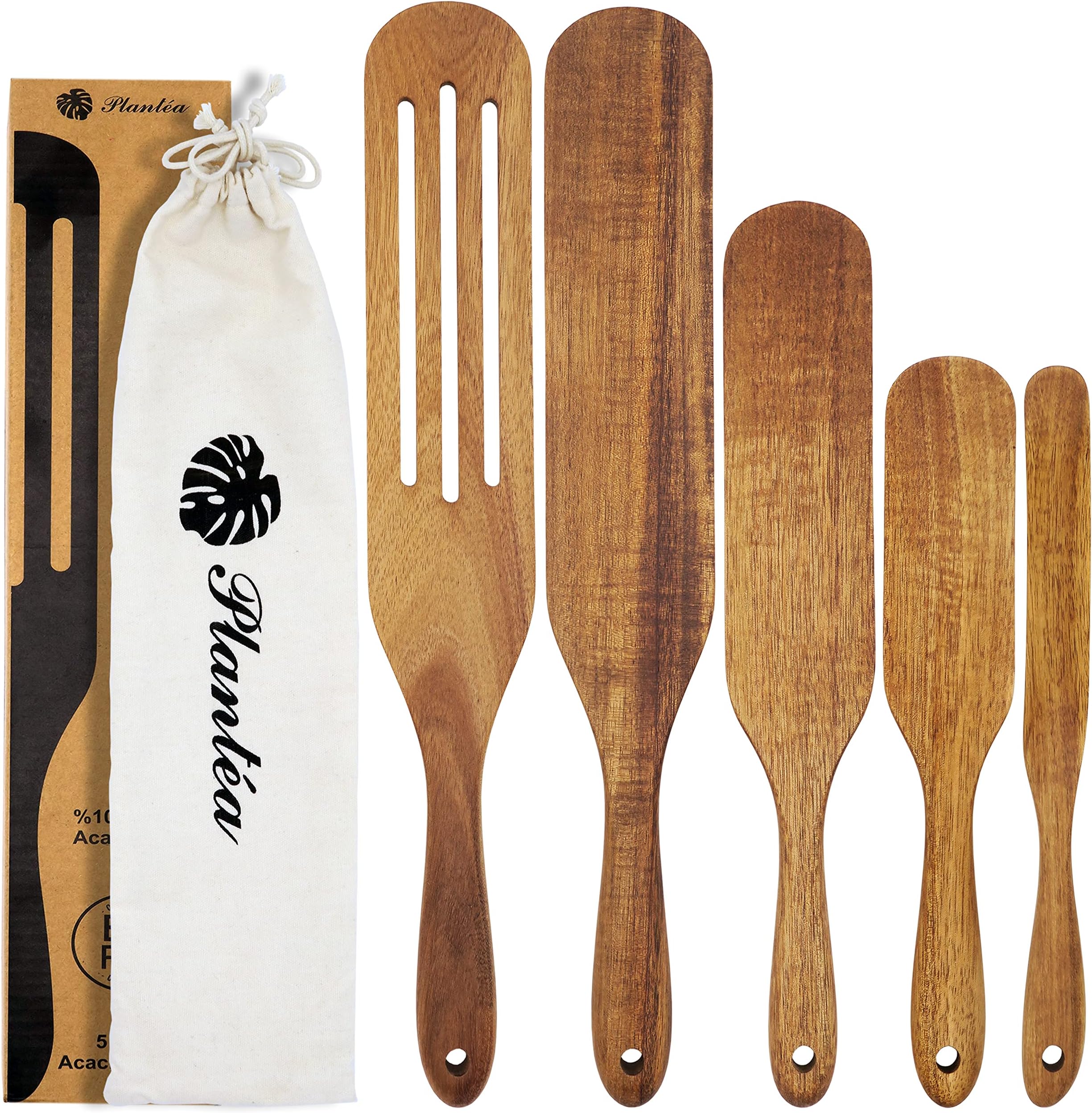 Amazon.com: Bamboo Spurtles Kitchen Tools-Cookware Set Of (4) Kitchen ...