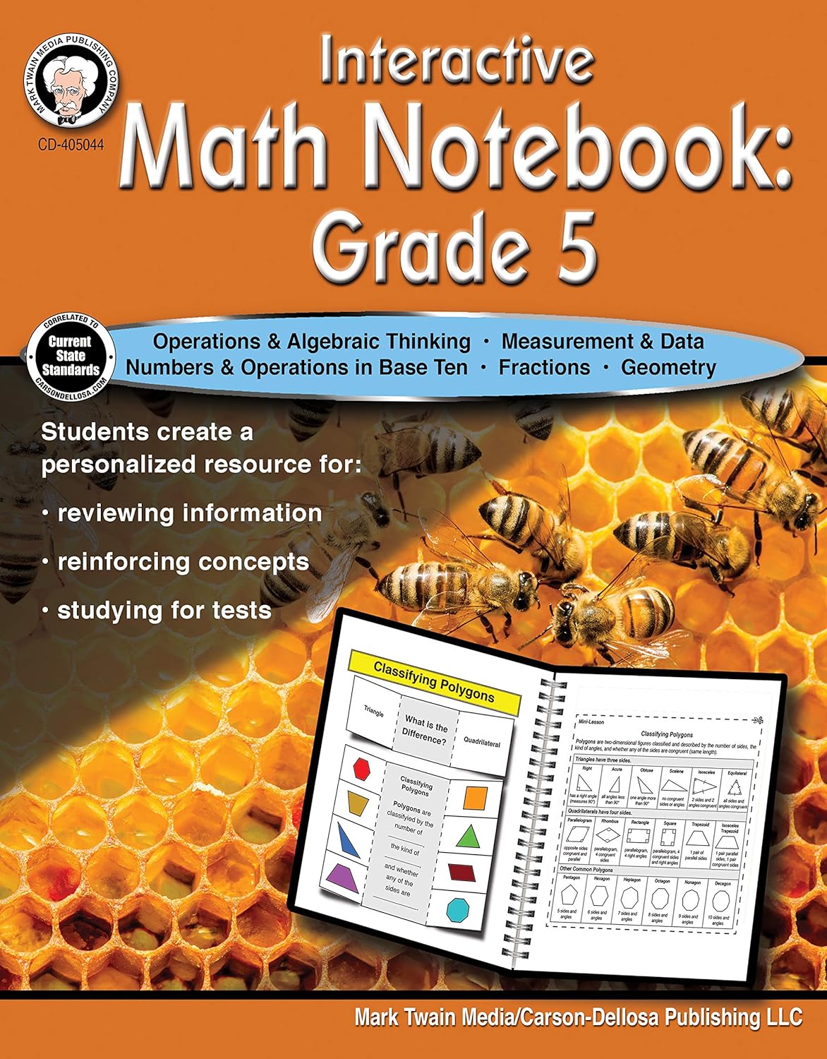 Amazon.com: Mark Twain 5th Grade Math Workbook, Interactive Notebook ...