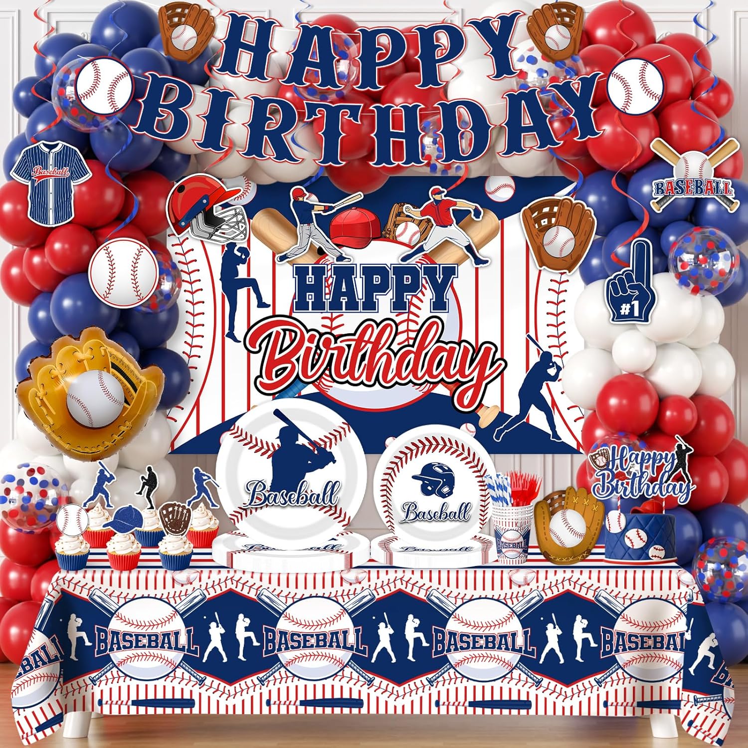 Amazon.com: Baseball Birthday Decorations, Baseball Party Decorations ...