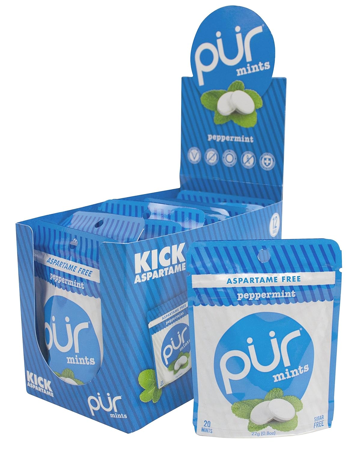 Amazon.com : PUR Mints Sugar Free Mints with Xylitol, Aspartame Free ...