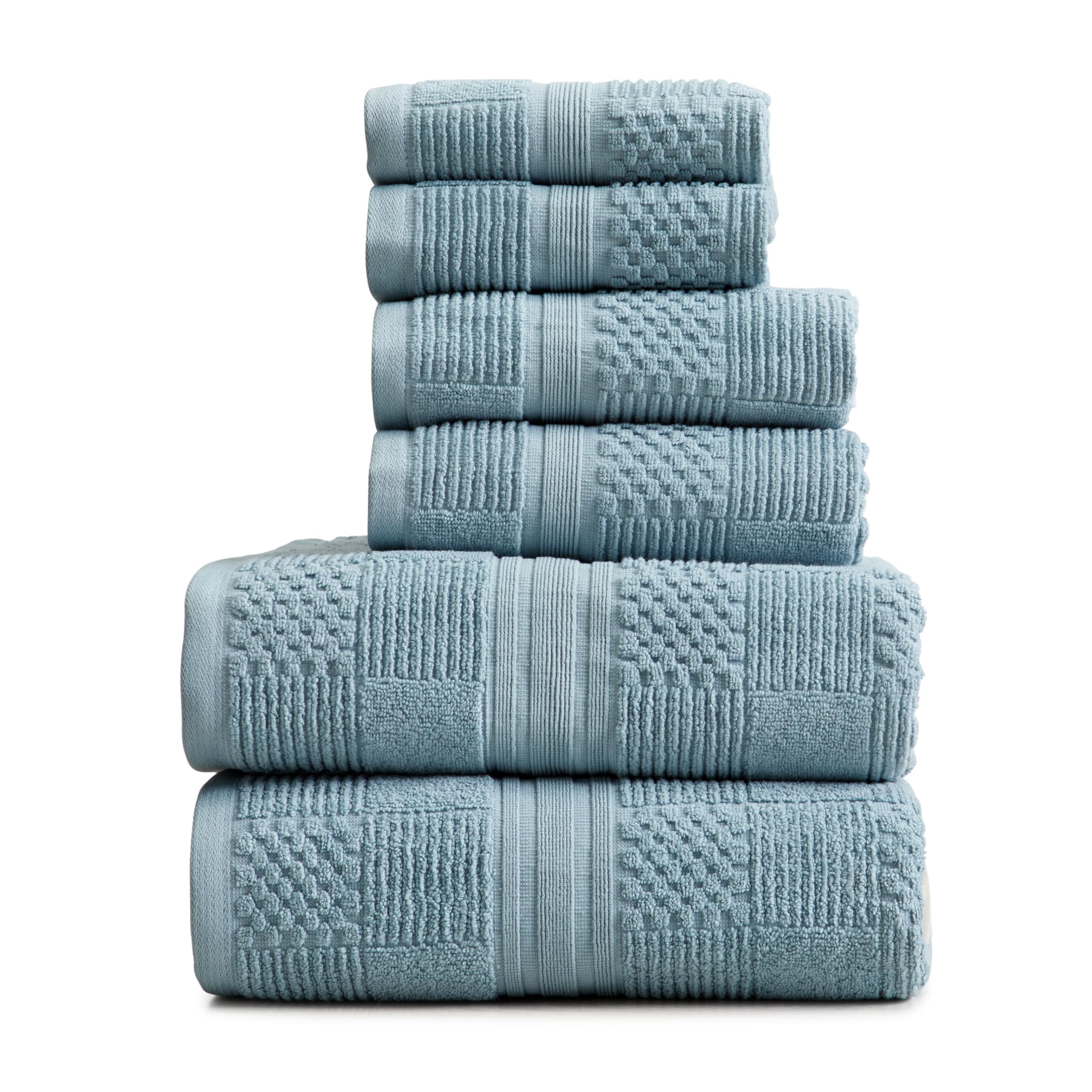 Amazon.com: Springtree Home 100% Cotton Towel Set 6 Piece Set ...