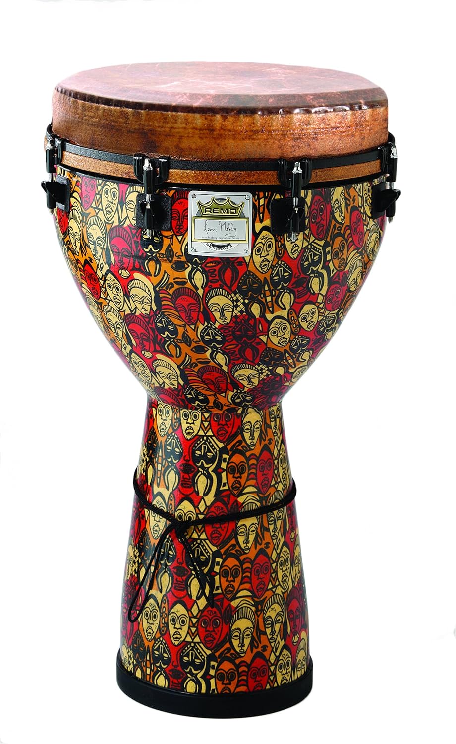 Remo DJ-0016-LM Key Tuned Leon Mobley Djembe - Multi-Mask Finish - 27 ...
