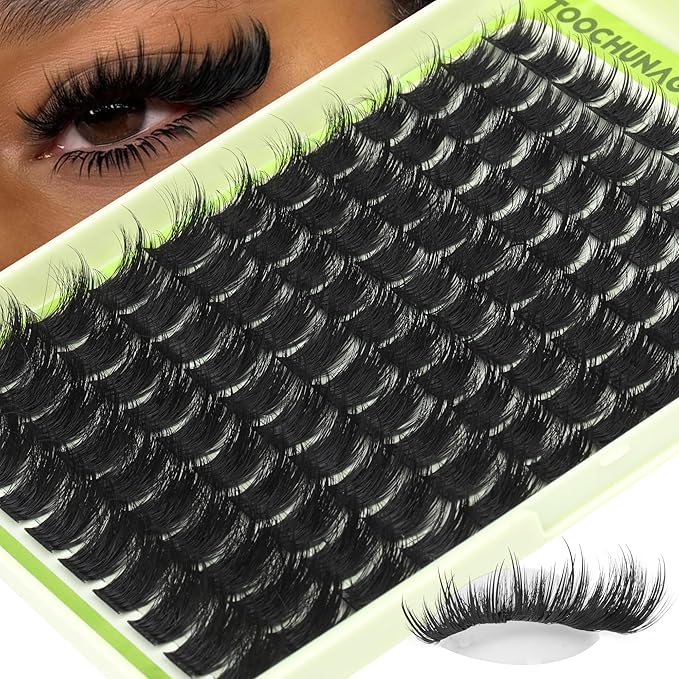 Amazon.com: Spiky Lash Clusters 300D Fluff Eyelash Clusters 12-20mm ...