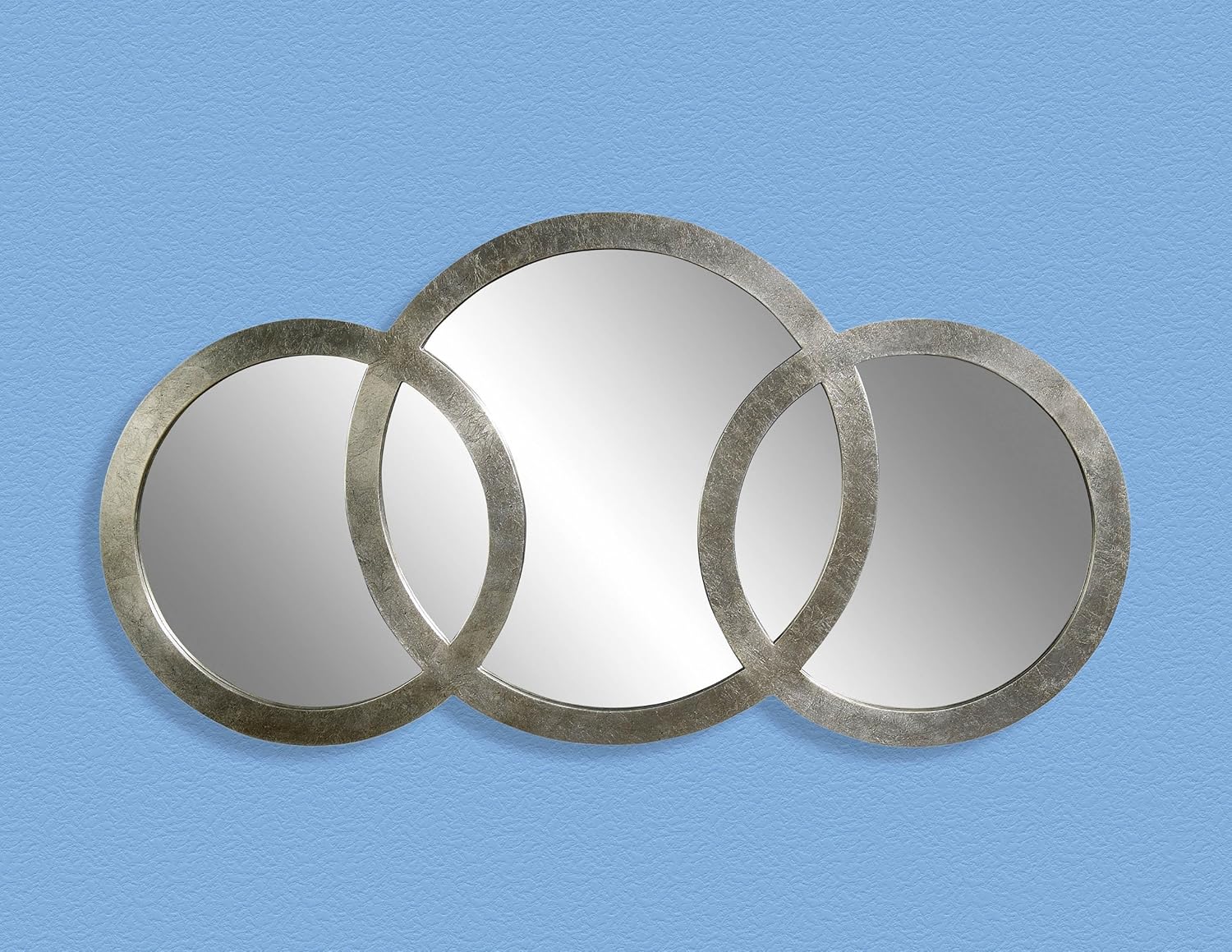 Amazon.com: Bassett Mirror Libra 3 Ring Mirror, Silver Leaf : Home ...