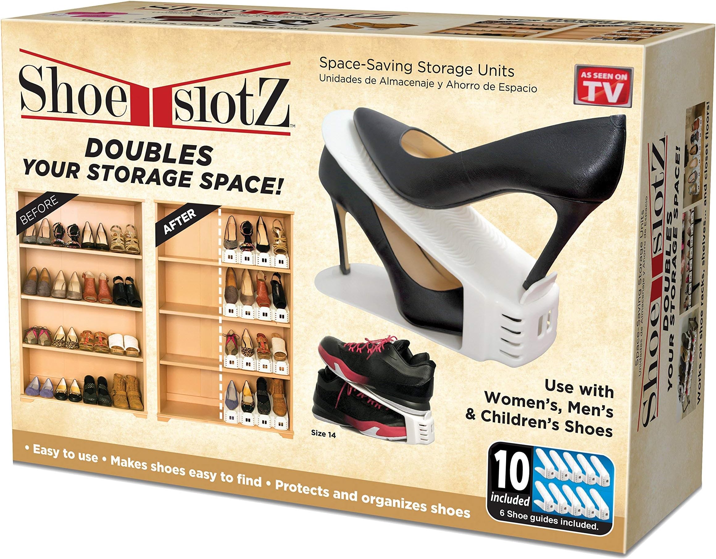 Amazon.com: Shoe Slotz Space Saver, 6 Piece Set (1) : Home & Kitchen
