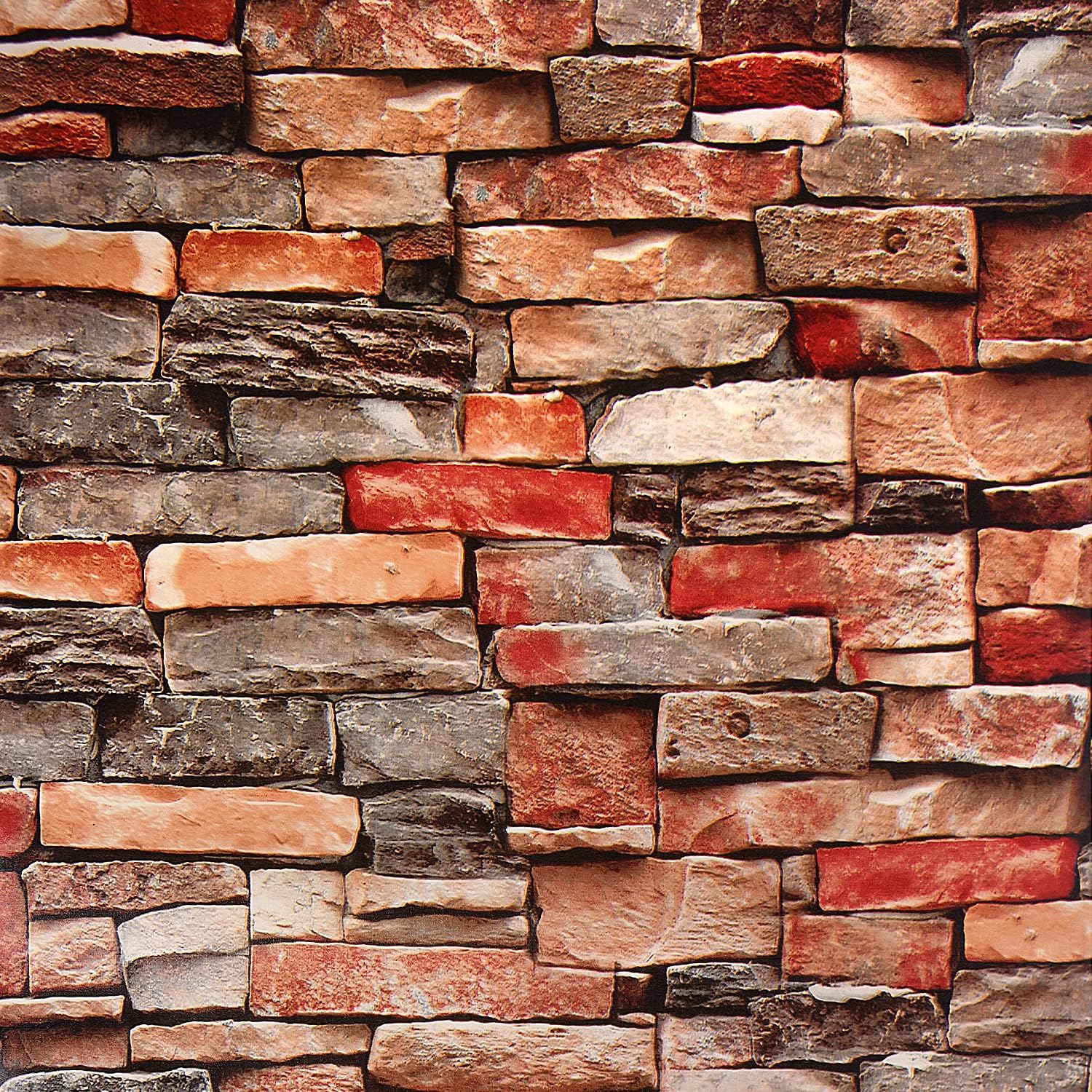 KAMYSEN - 45CM*3M Papel Tapiz Autoadhesivo Estilo Ladrillo Para Pared ...