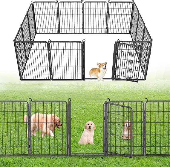 Amazon.com: Jhsomdr Garden Fence with Extra Large Low Threshold Gate ...