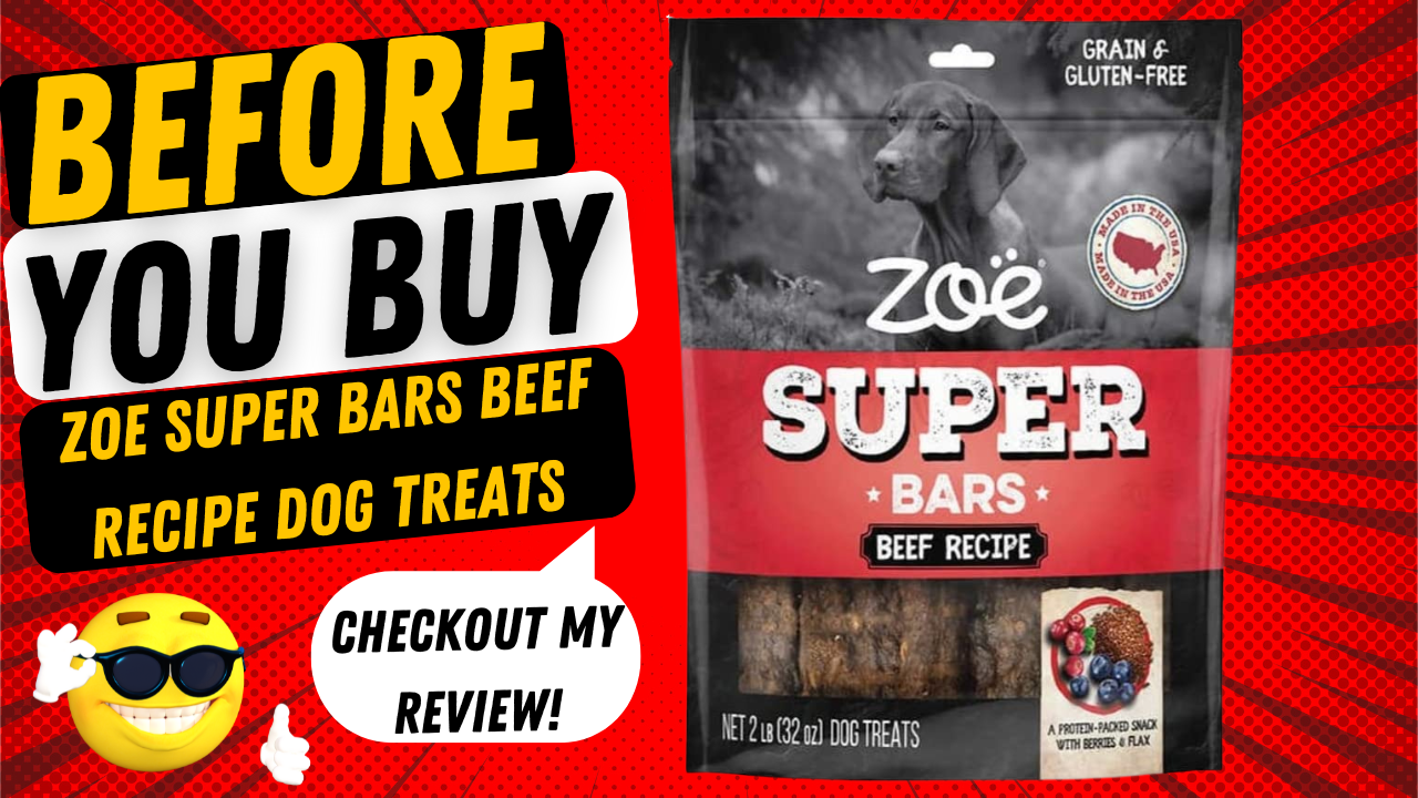 Watch Check out my review on Zoe Super Bars Beef Dog Treats on Amazon Live