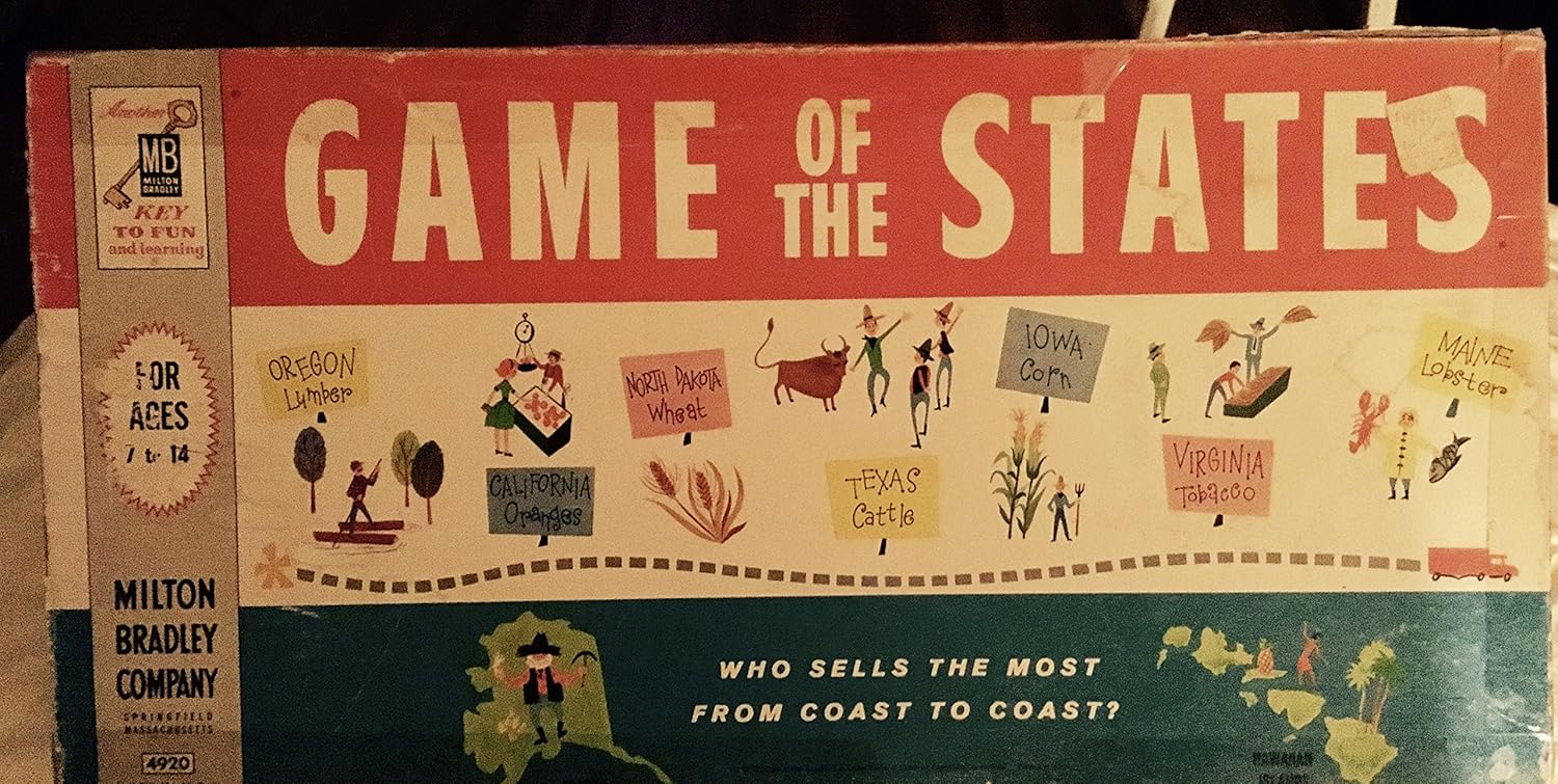 Amazon.com: VINTAGE 1960 GAME OF THE STATES BOARD GAME BY MILTON ...