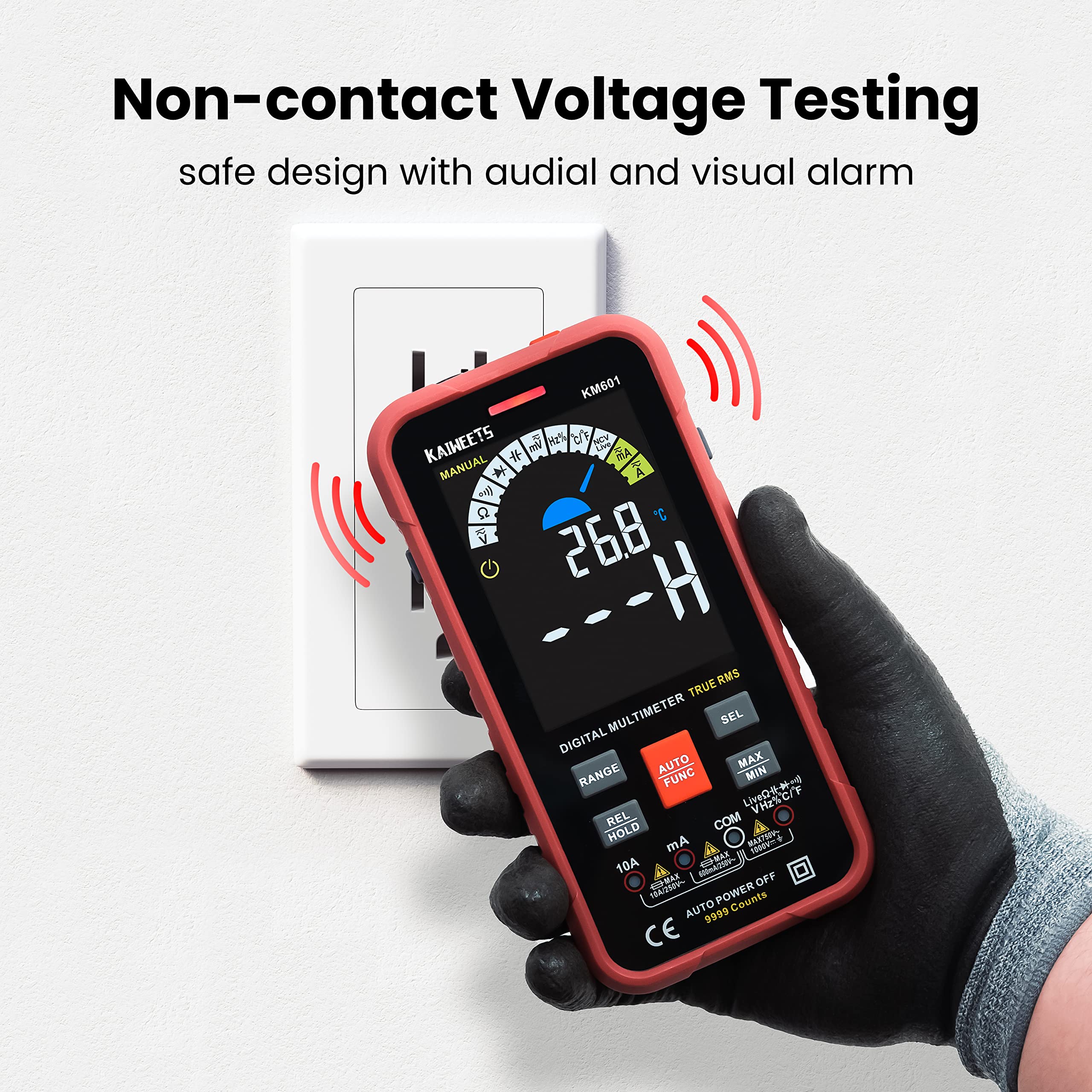 Snapklik.com : KAIWEETS Smart Digital Multimeter TRMS 10000 Counts Volt ...